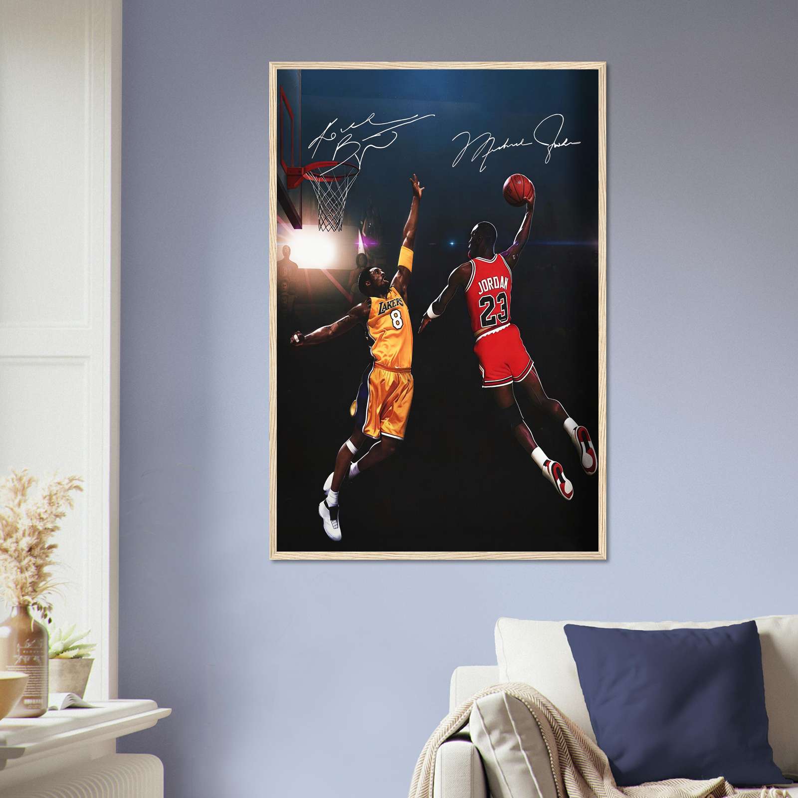 Michael Jordan Poster, Michael Jordan Guarding Kobe Bryant Poster ...