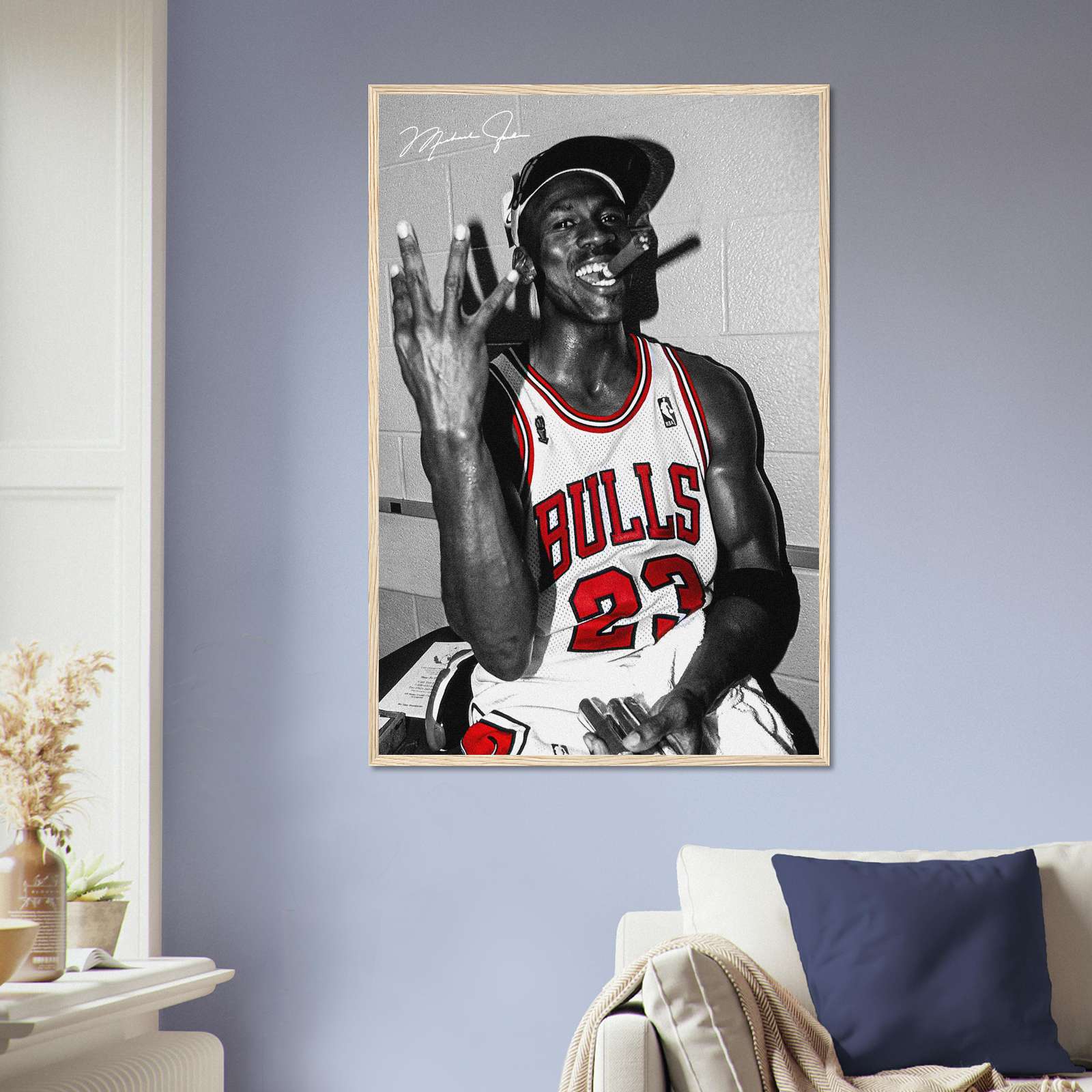 Michael Jordan Poster, Vintage Sports Wall Art, Classic Basketball ...
