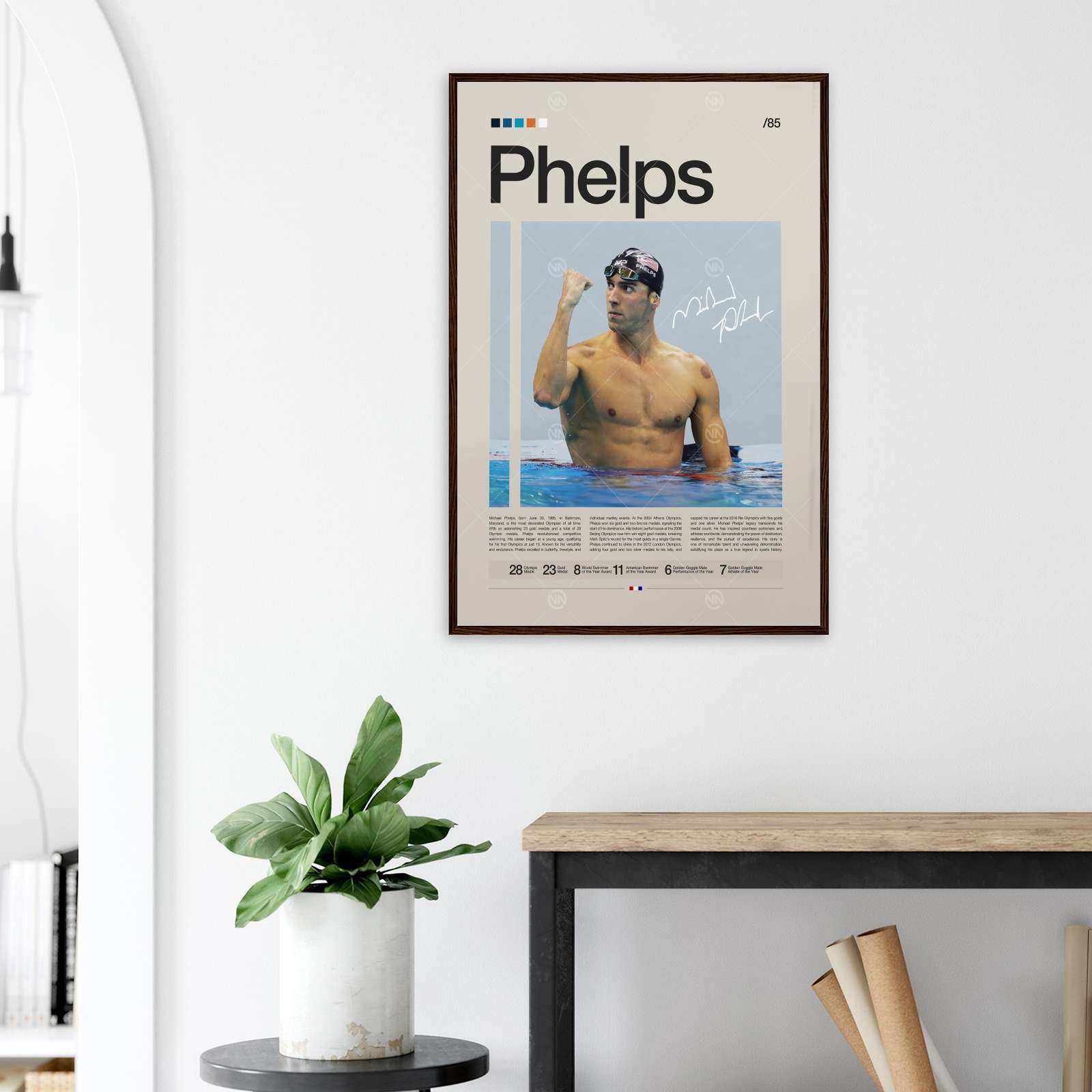 Michael Phelps Poster, Sports Poster, Motivational Poster, Full-Size ...