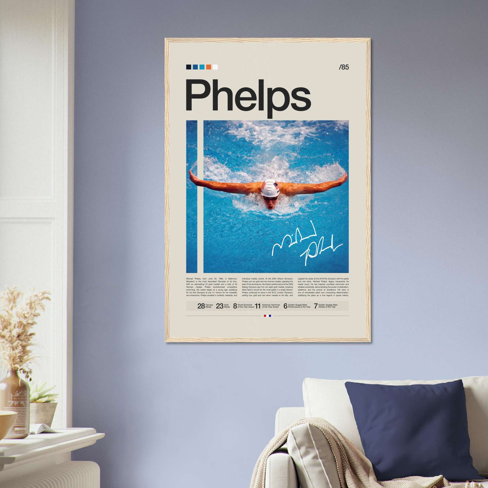 Michael Phelps Poster, Sports Poster, Sports Bedroom Posters, Full-Size ...