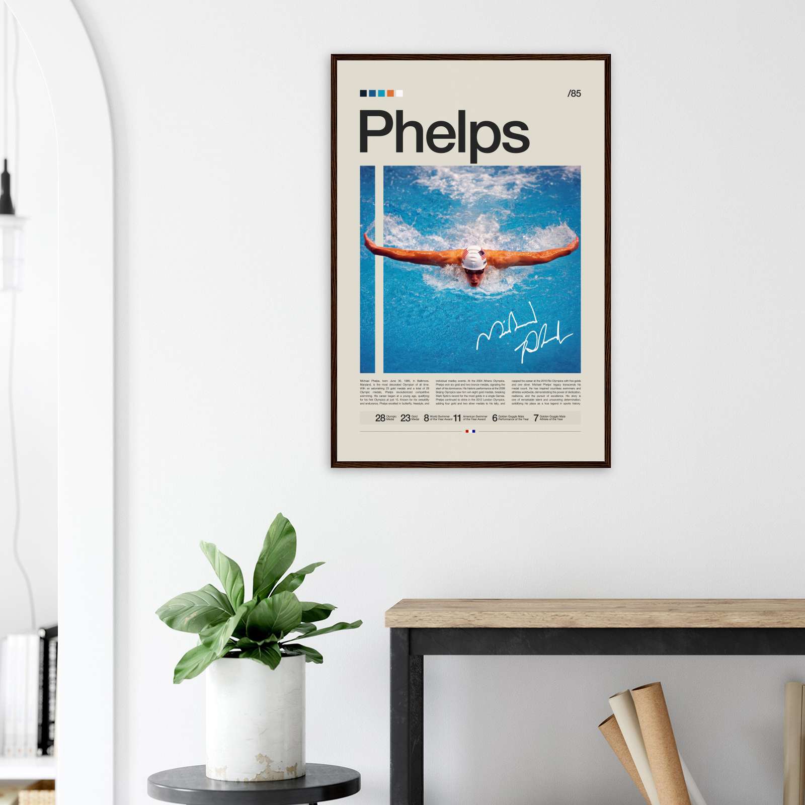 Michael Phelps Poster, Sports Poster, Sports Bedroom Posters, Full-Size ...