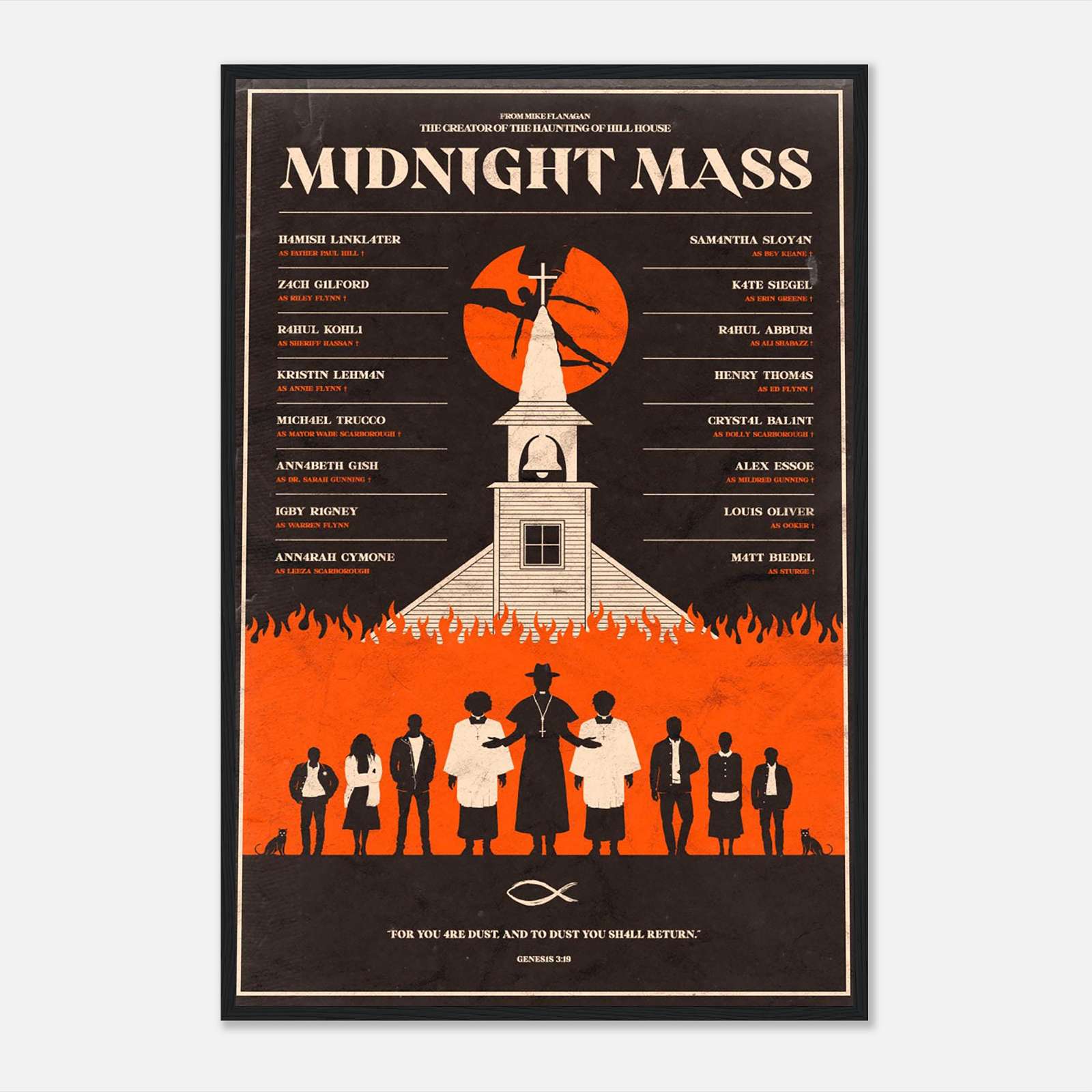 Midnight Mass Movie Poster, Vintage Movie Poster, Full-Size Poster ...