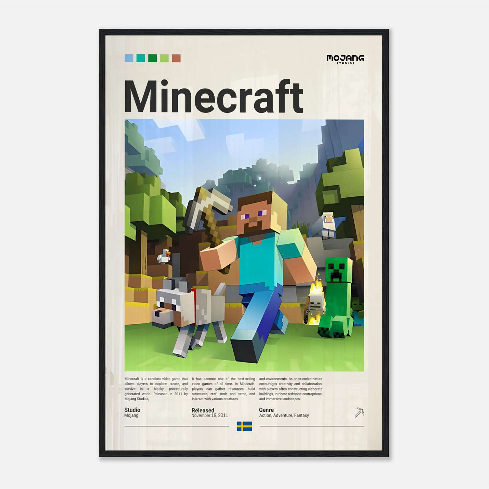 Minecraft Poster, Gaming Room Poster, Game Poster, Full-Size Poster ...