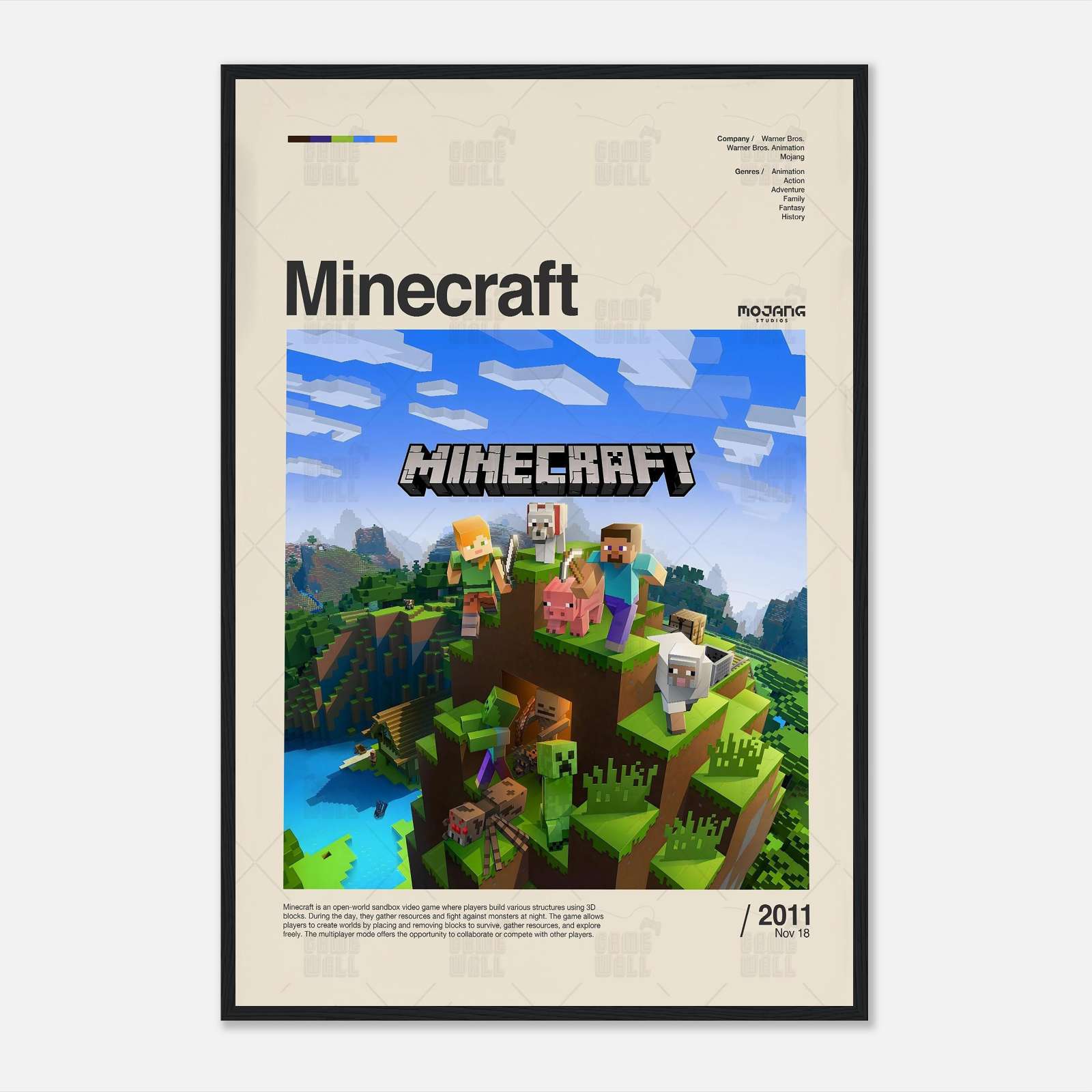 Minecraft Poster, Gaming Room Poster, Gaming Wall Poster, Full-Size ...