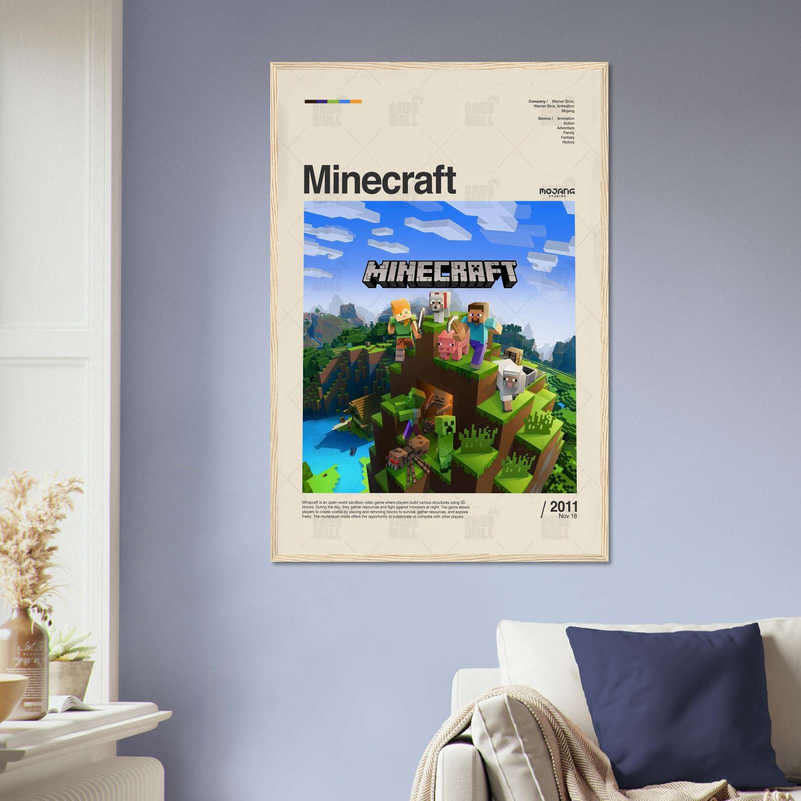 Minecraft Poster, Gaming Room Poster, Gaming Wall Poster, Full-Size ...