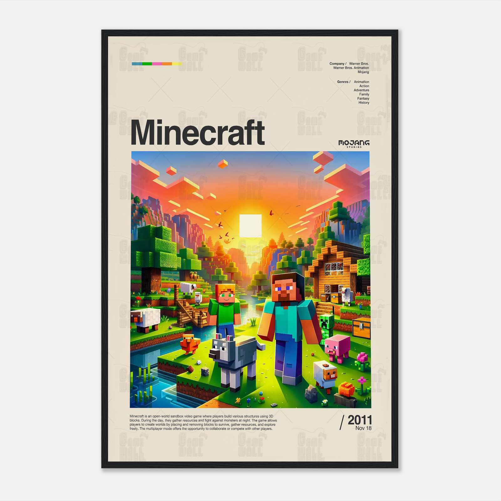 Minecraft Poster, Gaming Room Poster, Gaming Wall Poster, Gaming Print ...