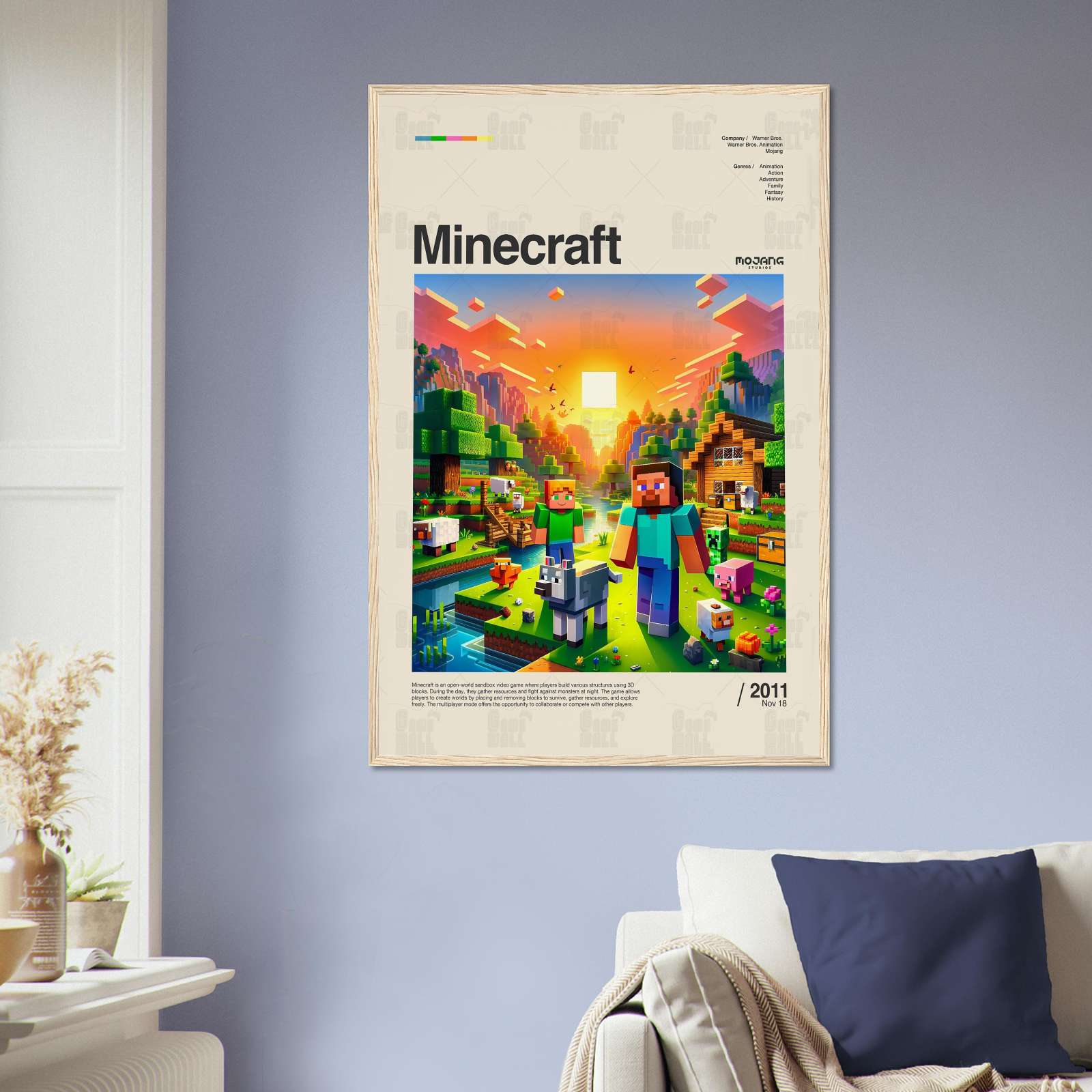 Minecraft Poster, Gaming Room Poster, Gaming Wall Poster, Gaming Print ...
