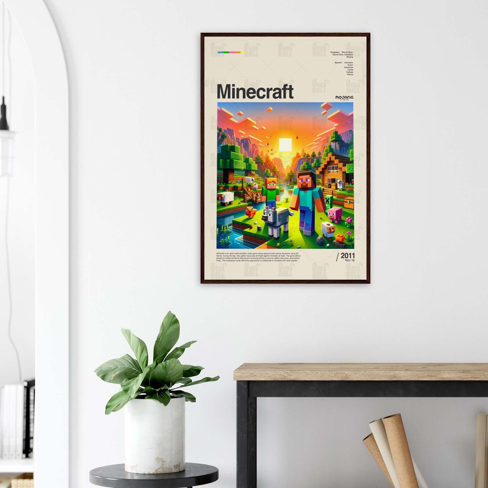 Minecraft Poster, Gaming Room Poster, Gaming Wall Poster, Gaming Print ...