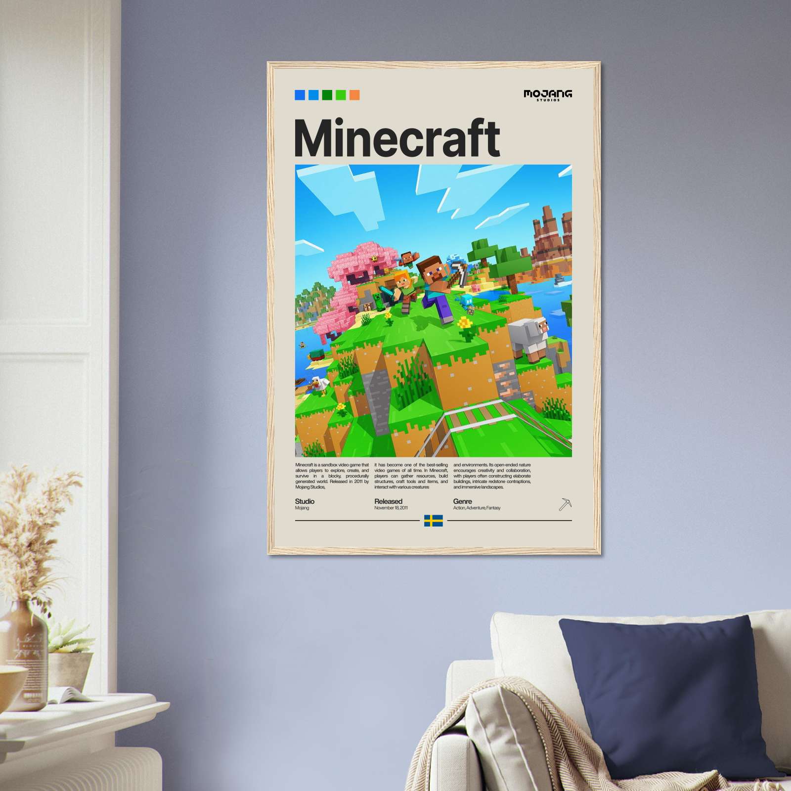 Minecraft Poster, Minecraft Game Poster, Video Game Poster 1, Full-Size ...