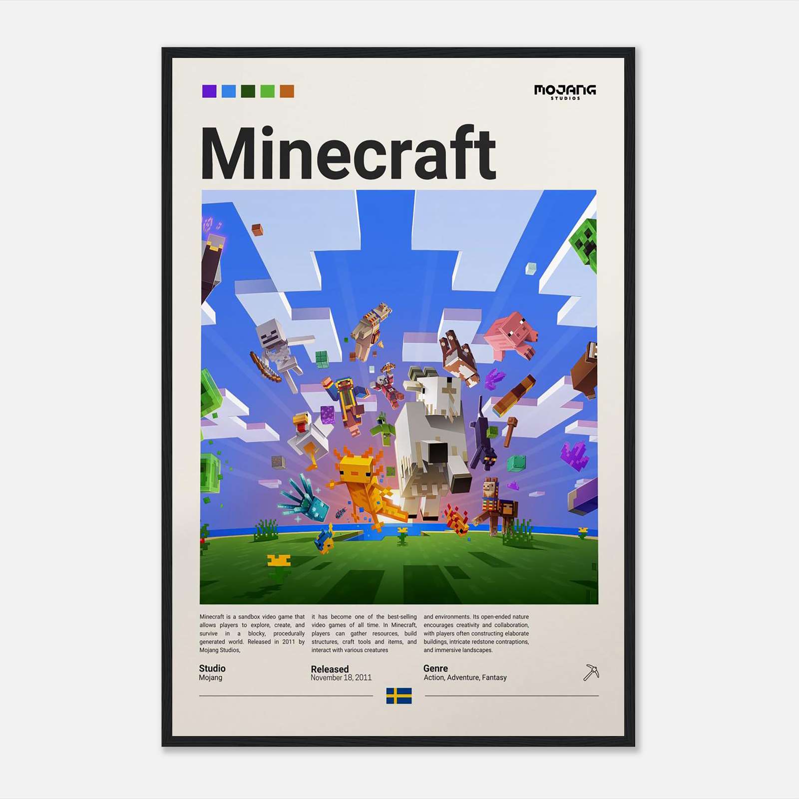 Minecraft Poster, Minecraft Game Poster, Video Game Poster, Full-Size ...