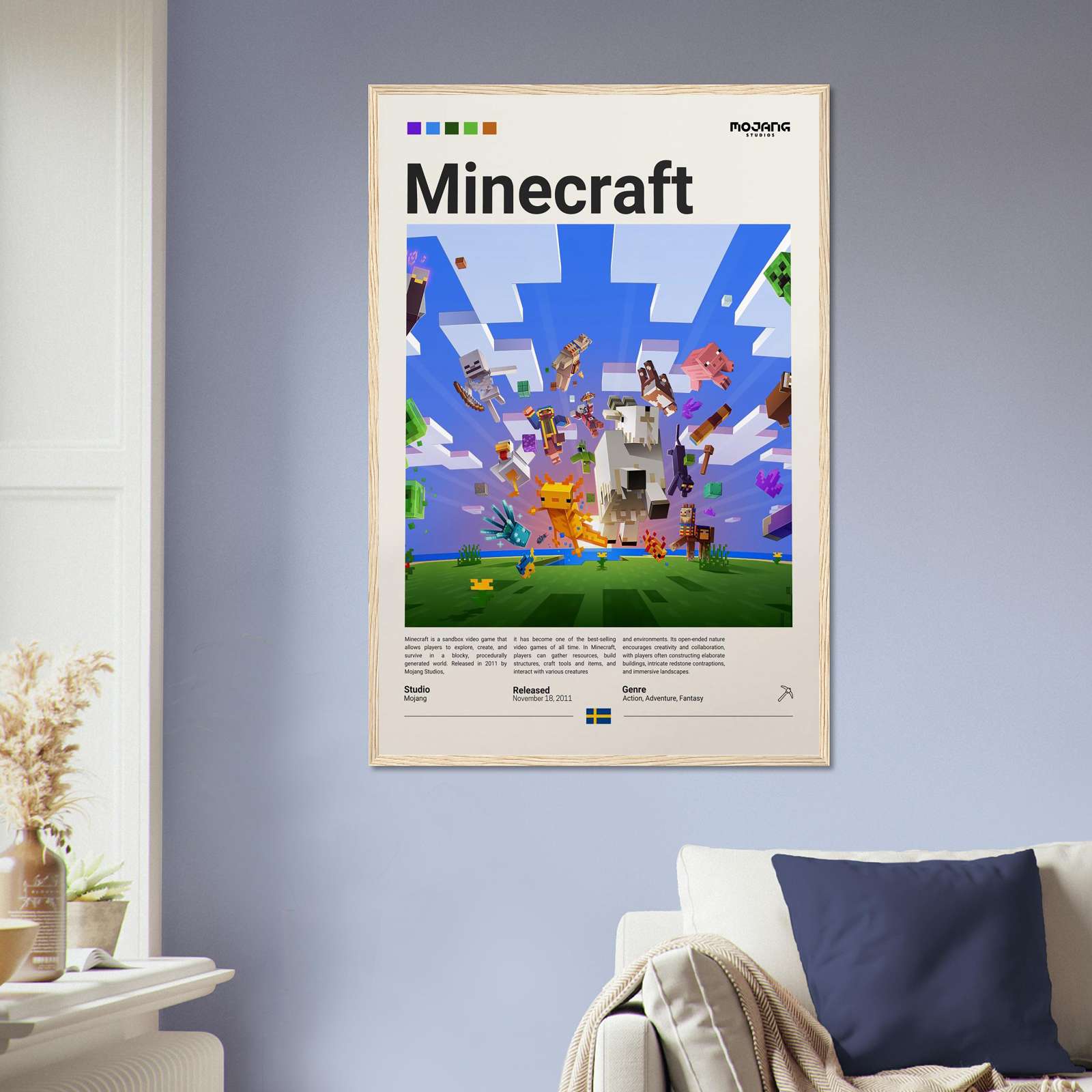 Minecraft Poster, Minecraft Game Poster, Video Game Poster, Full-Size ...