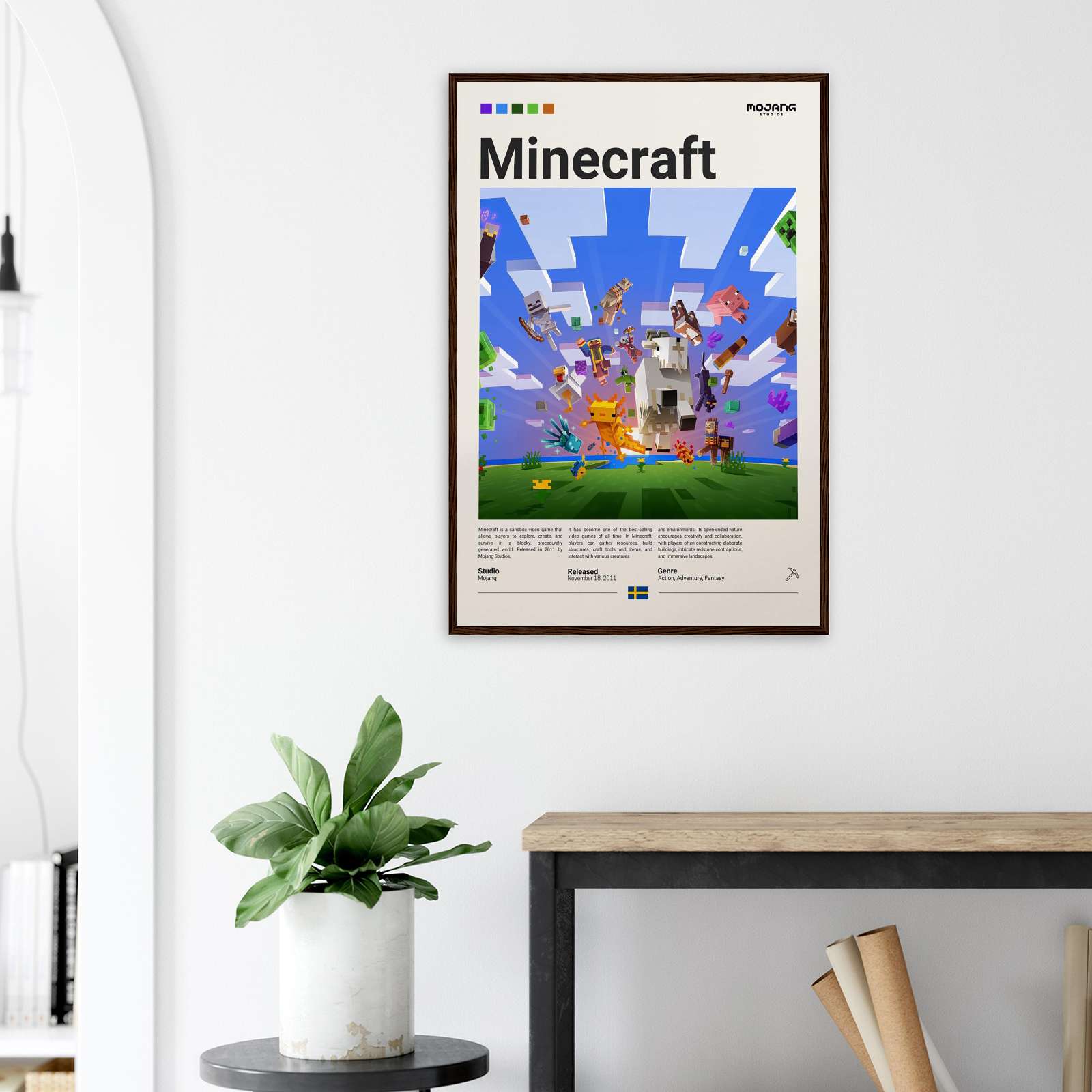 Minecraft Poster, Minecraft Game Poster, Video Game Poster, Full-Size ...