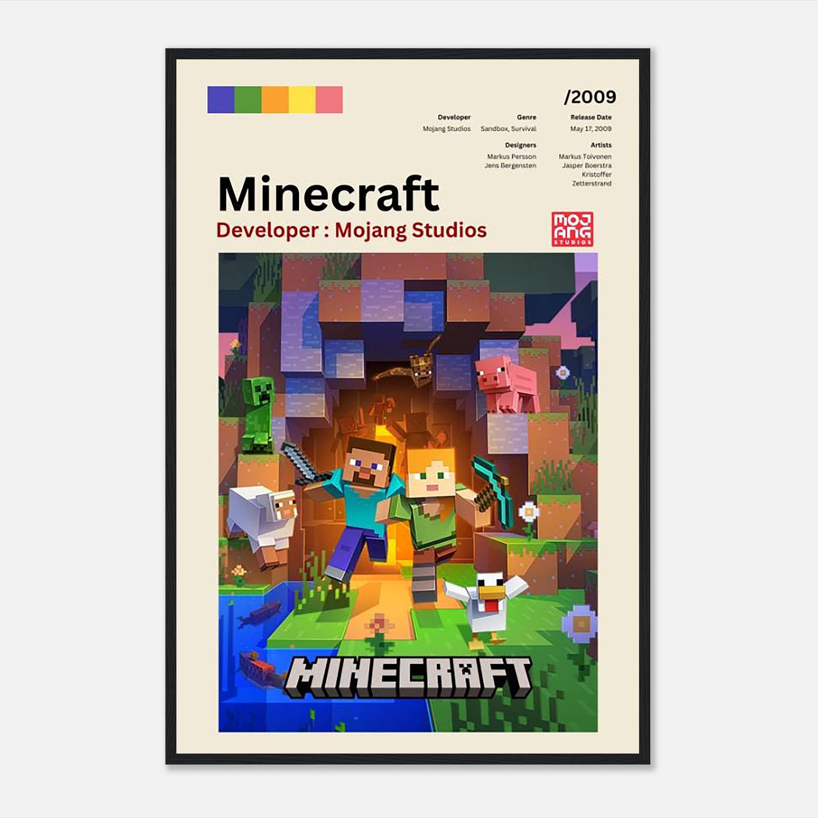 Minecraft Poster, Minecraft Movie, Video Game Poster, Game Poster, Full ...