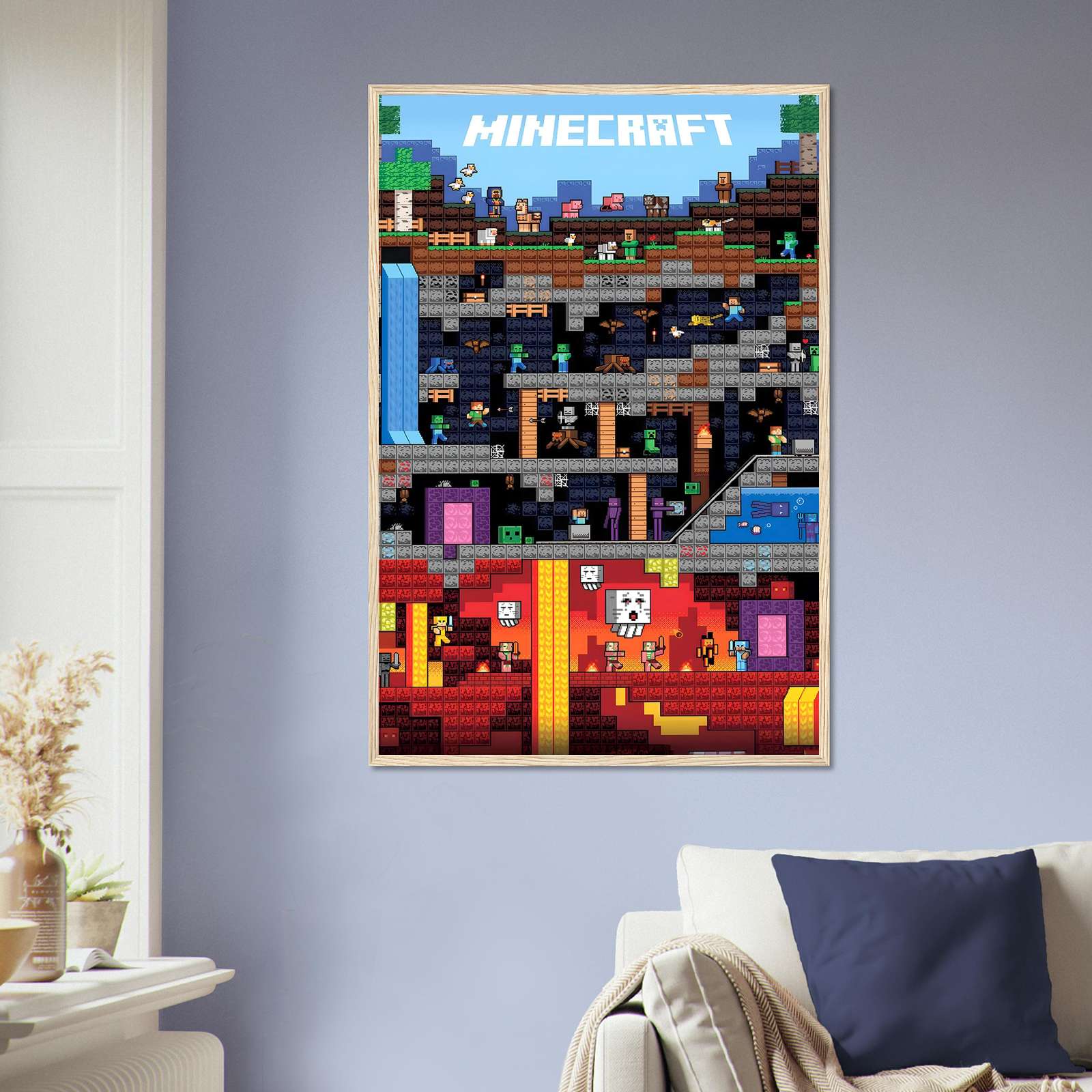 Minecraft Poster, Perfect For Boys' Room, Great Gift Idea For Minecraft ...