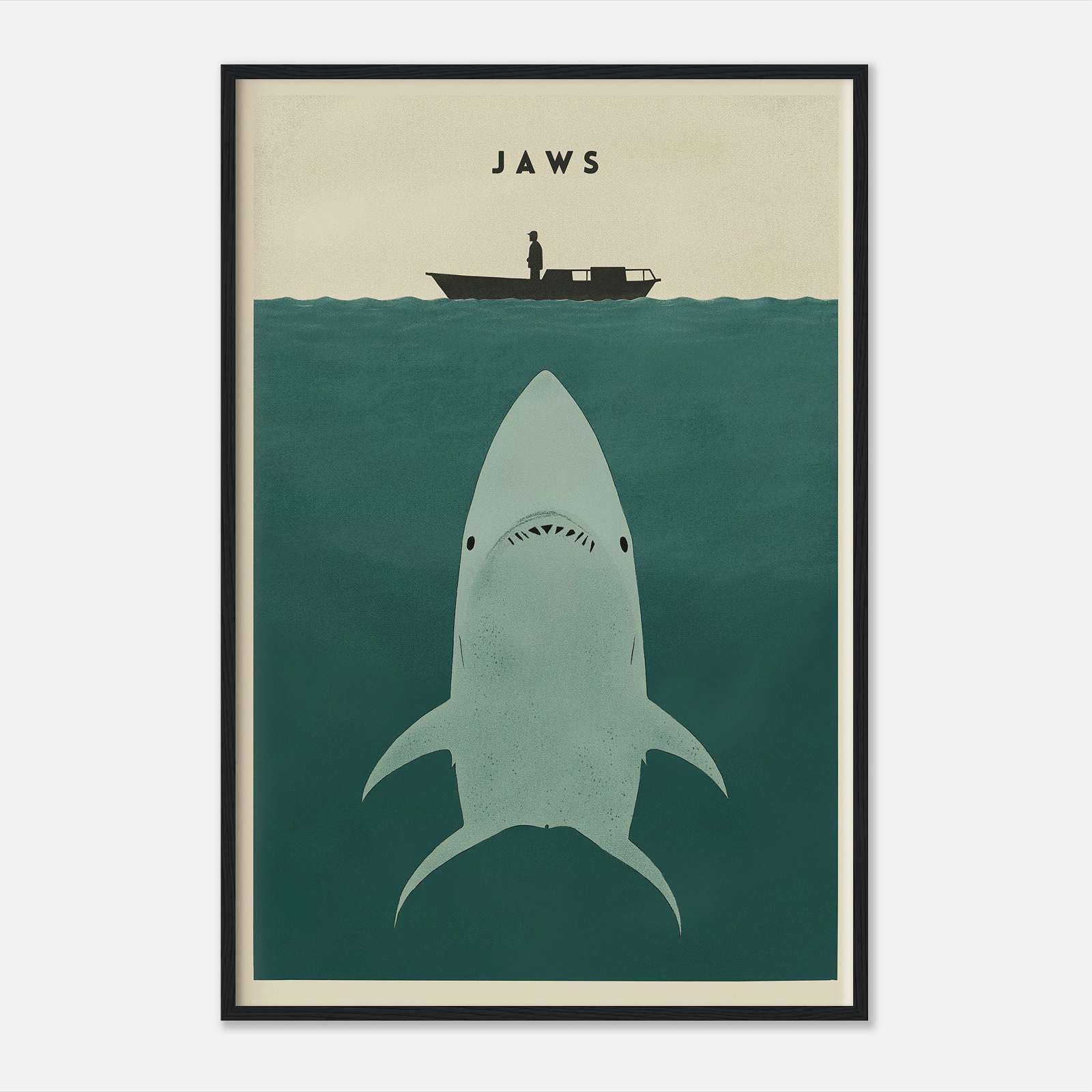 Minimalist Jaws Movie Poster, Full-Size Movie Poster, Ready to Hang ...