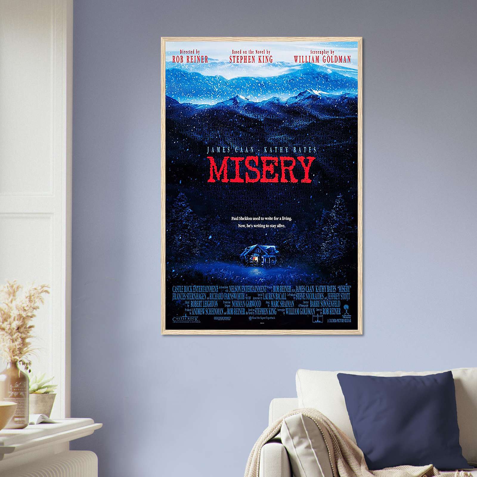 Misery Movie Poster, Vintage Movie Poster, Full-Size Poster, Ready to ...
