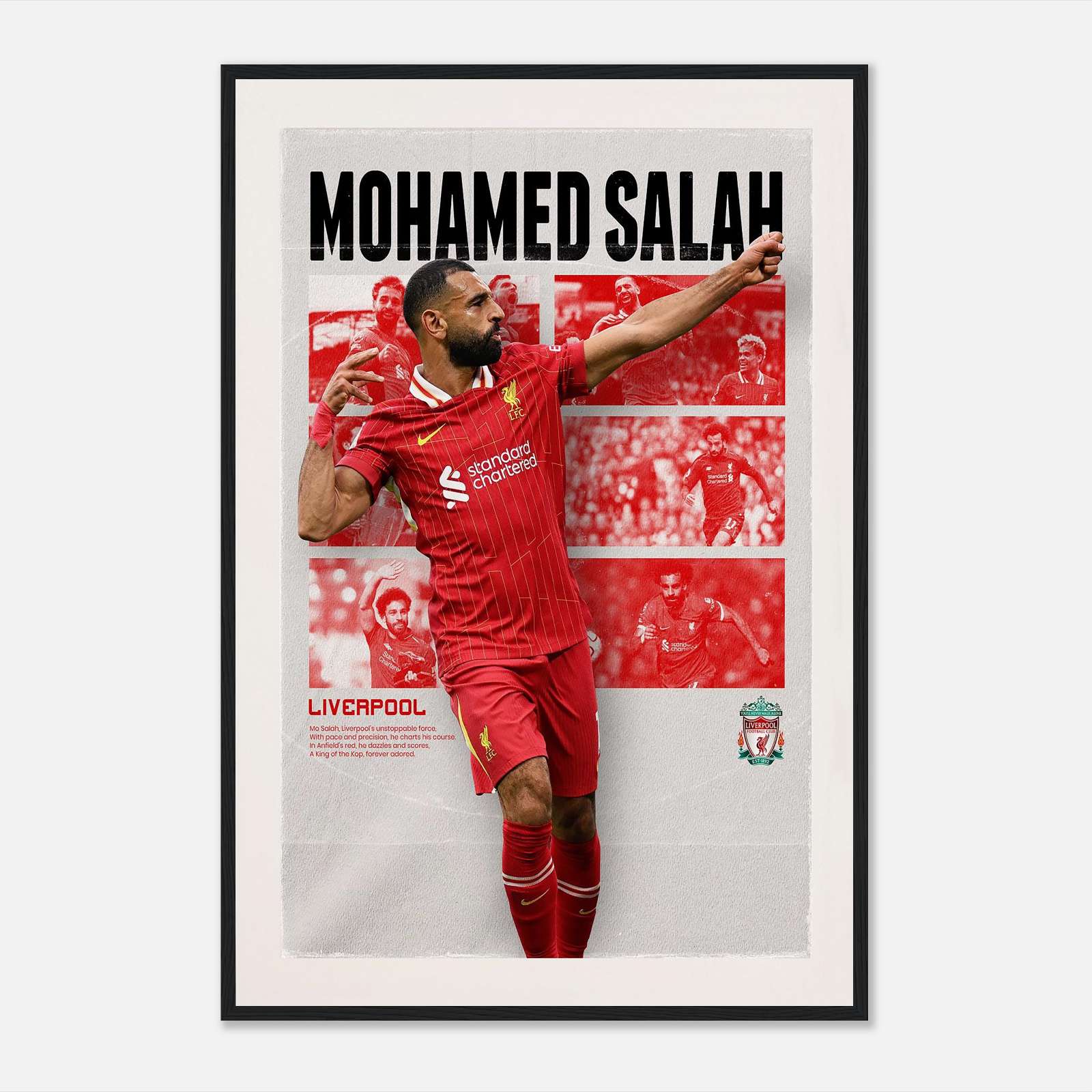 Mohamed Salah Poster, Sports Poster, Football Player Poster, Football ...