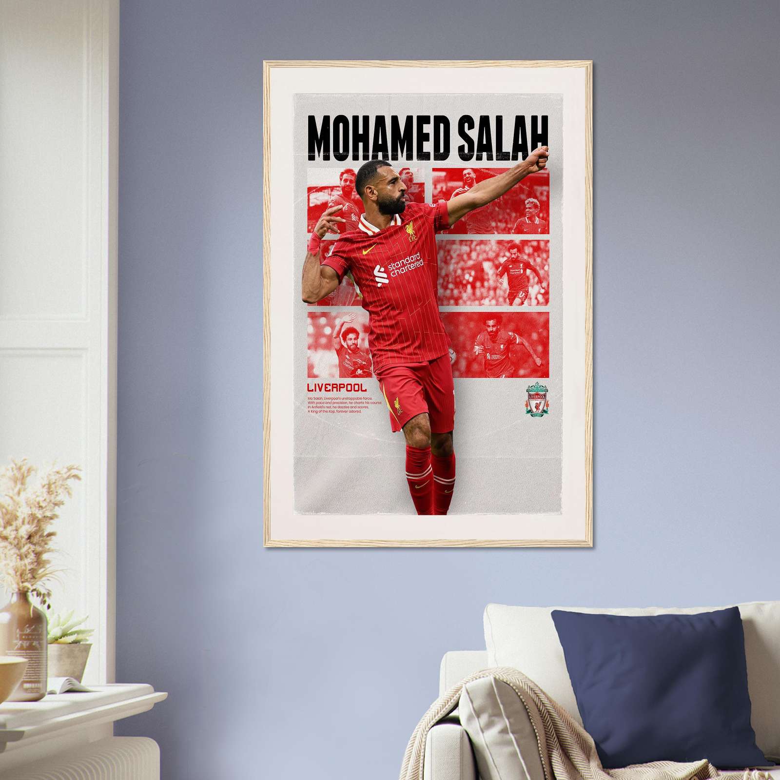 Mohamed Salah Poster, Sports Poster, Football Player Poster, Football ...