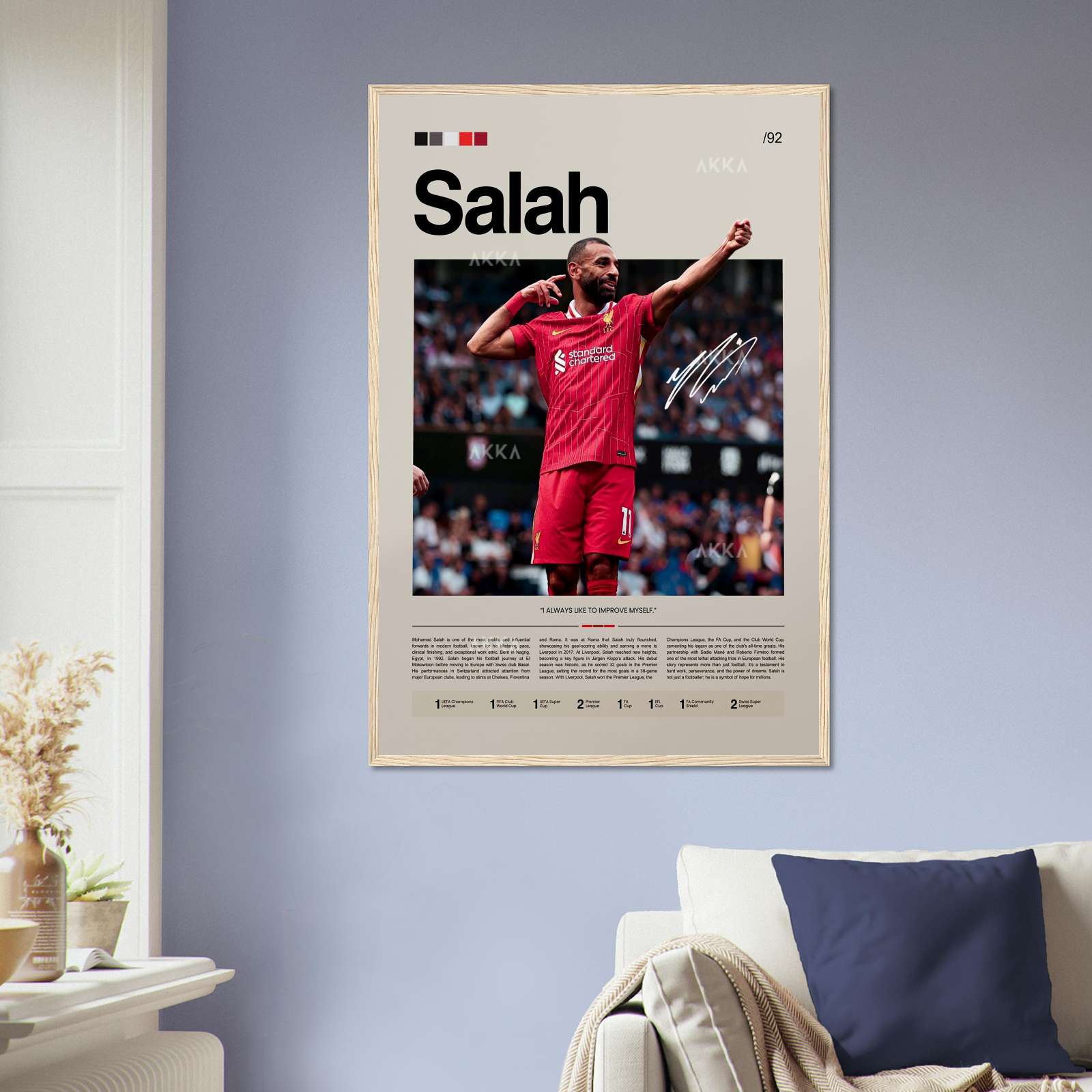 Mohamed Salah Poster, Sports Poster, Football Poster, Football Player ...