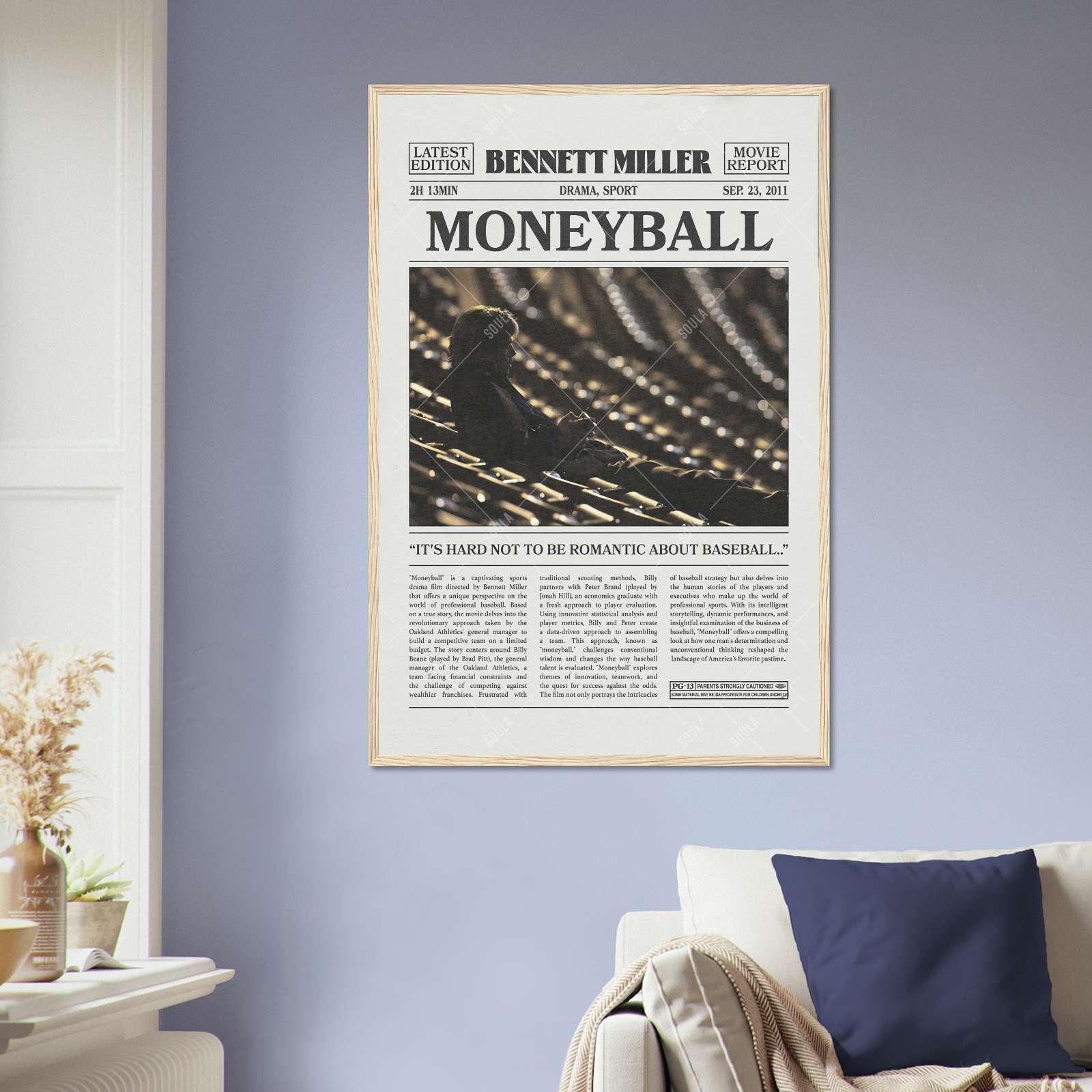 Moneyball Movie Poster, Movie Poster, Film Poster, Full-Size Poster ...