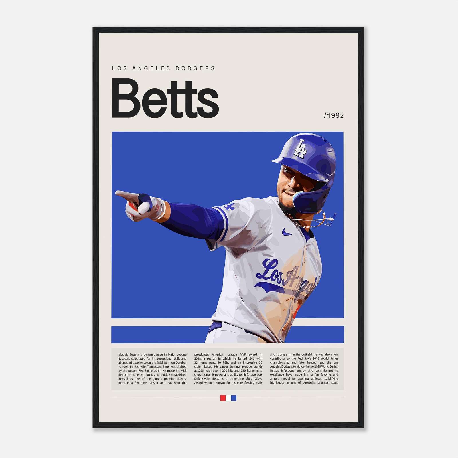 Mookie Betts Poster, Baseball Poster, Sports Poster, Full-Size Poster ...