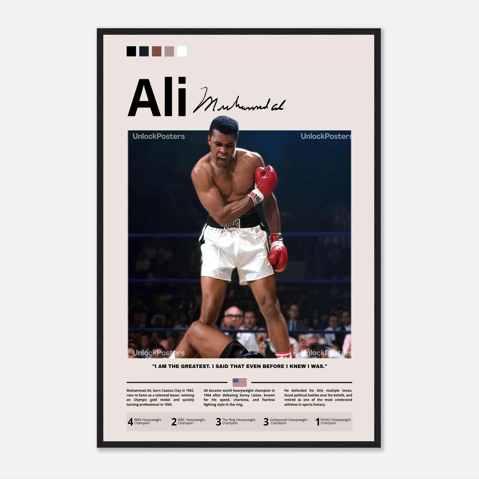 Muhammad Ali Poster, Boxing Poster, Boxing Legend Poster, Sports Poster ...