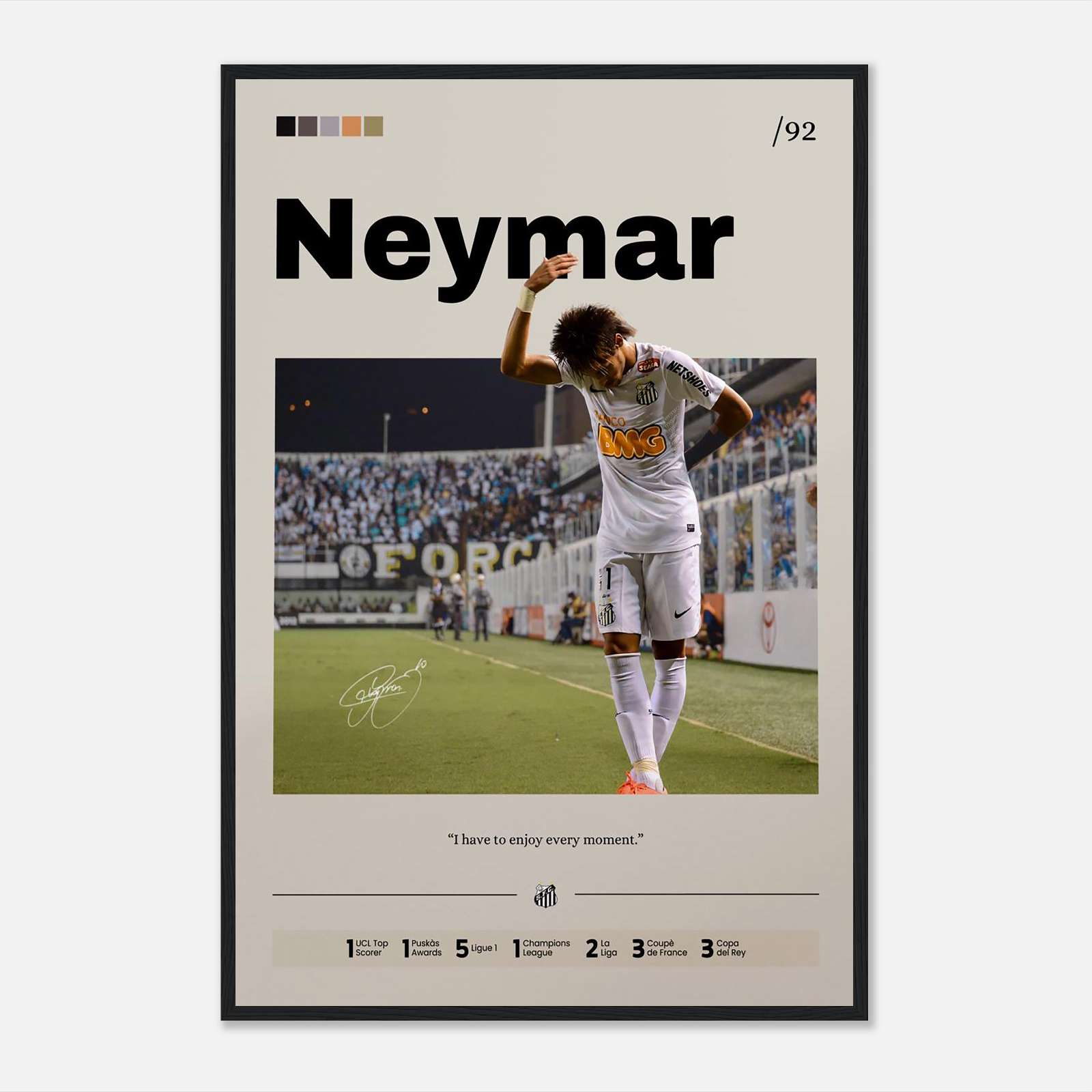 Neymar Poster, Full-Size Movie Poster, Ready to Hang - Citiesbox