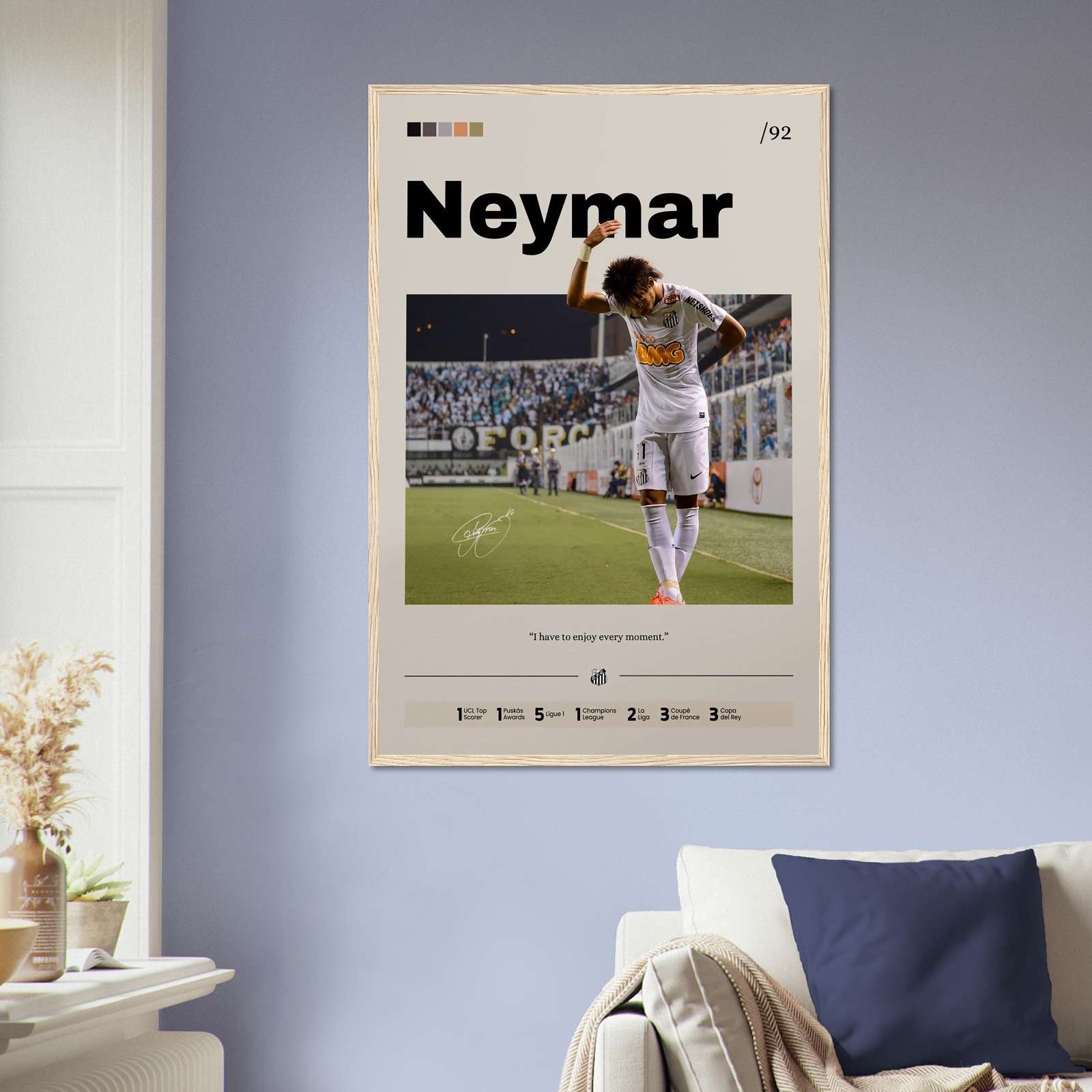 Neymar Poster, Full-Size Movie Poster, Ready to Hang - Citiesbox