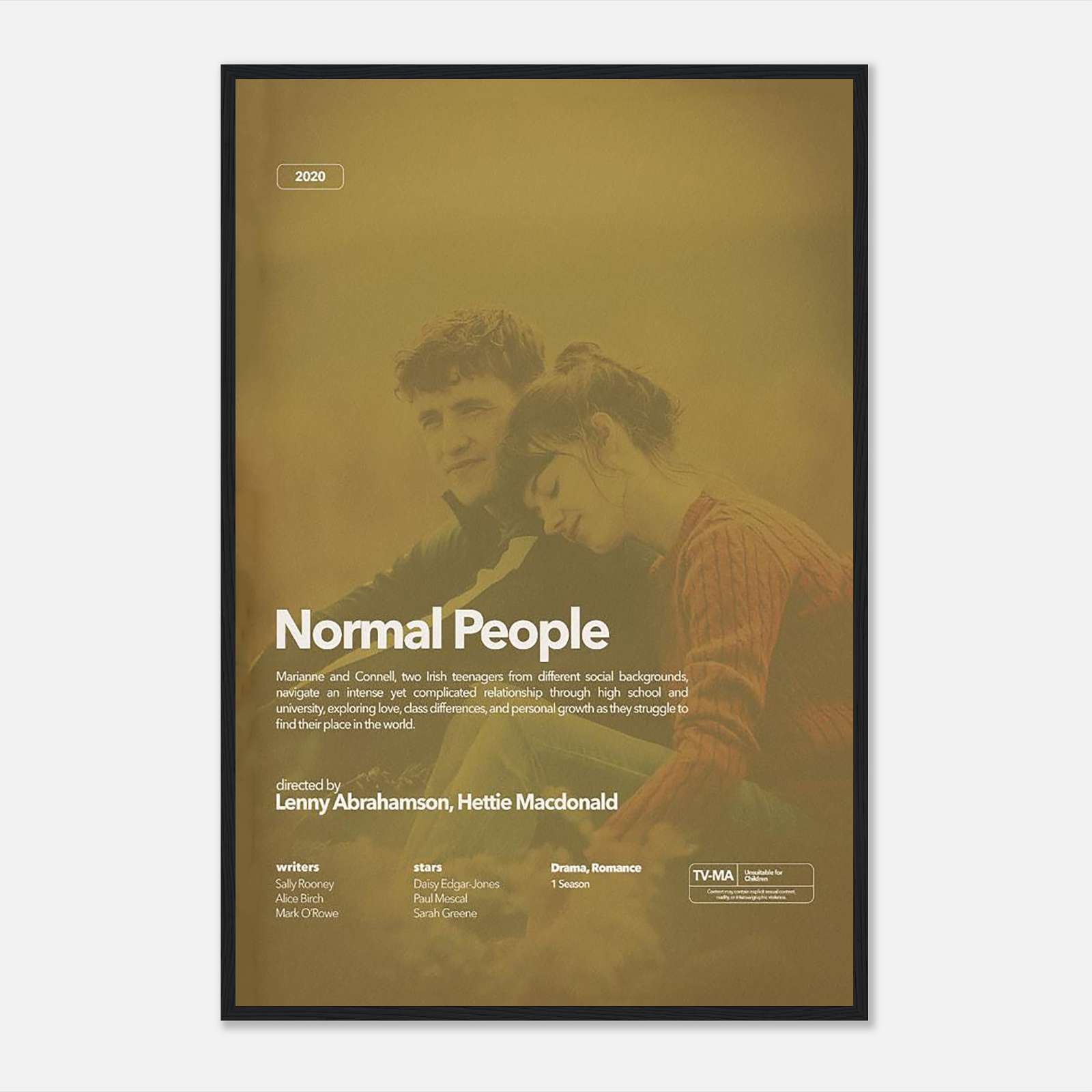 Normal People Tv Series Poster, Cult Classic Movie Poster, Full-Size ...