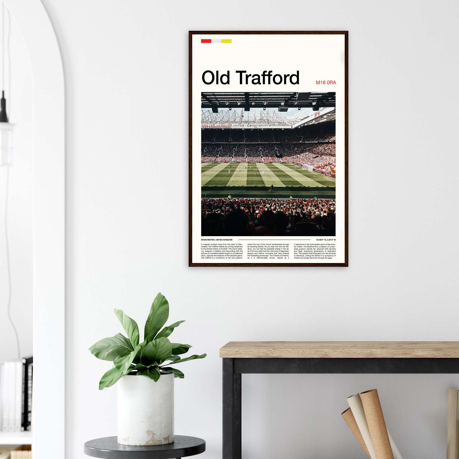 Old Trafford Stadium Poster, Full-Size Poster, Ready to Hang - Citiesbox