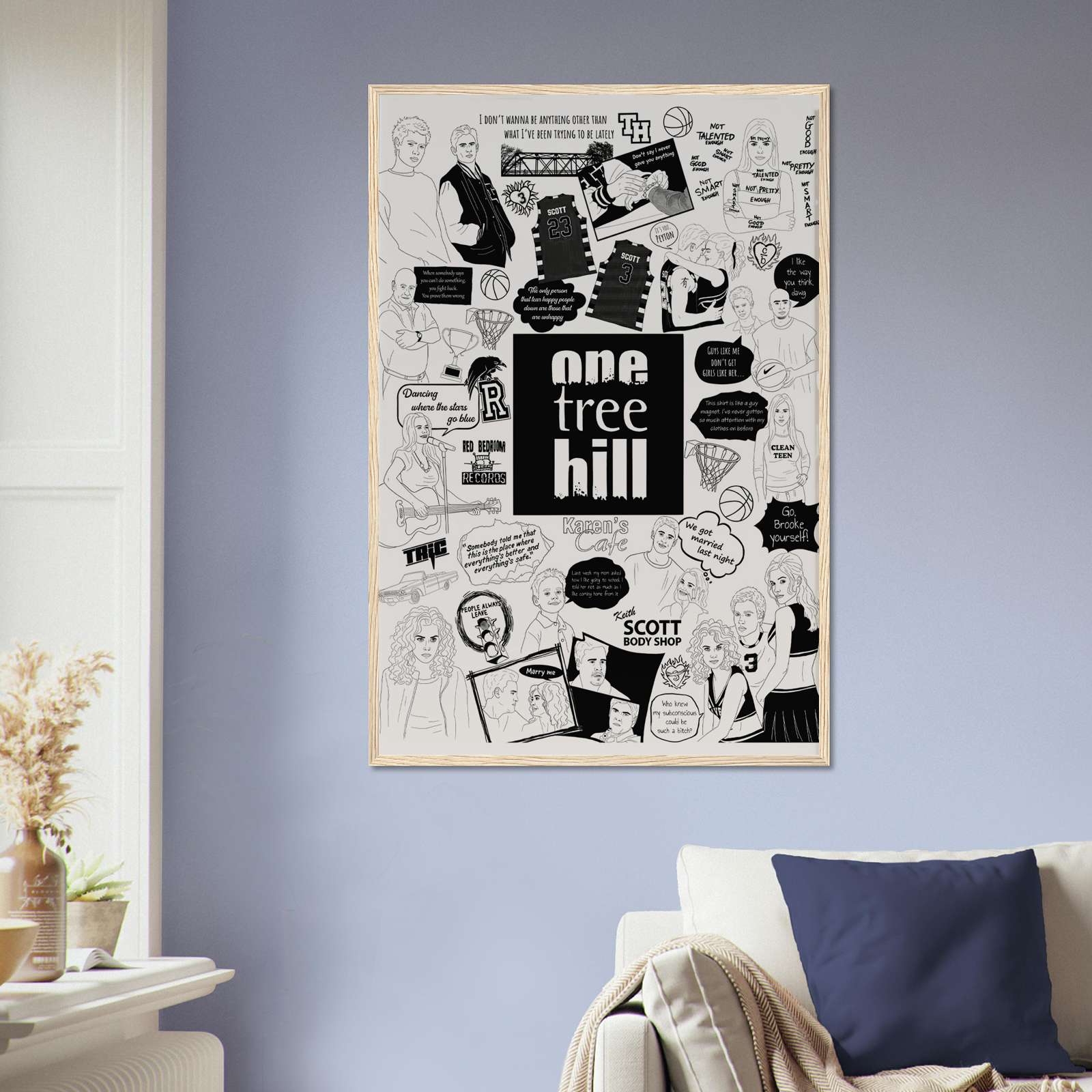 One Tree Hill 2000S Tv Series Poster One Tree Hill Fan Gift Movie ...
