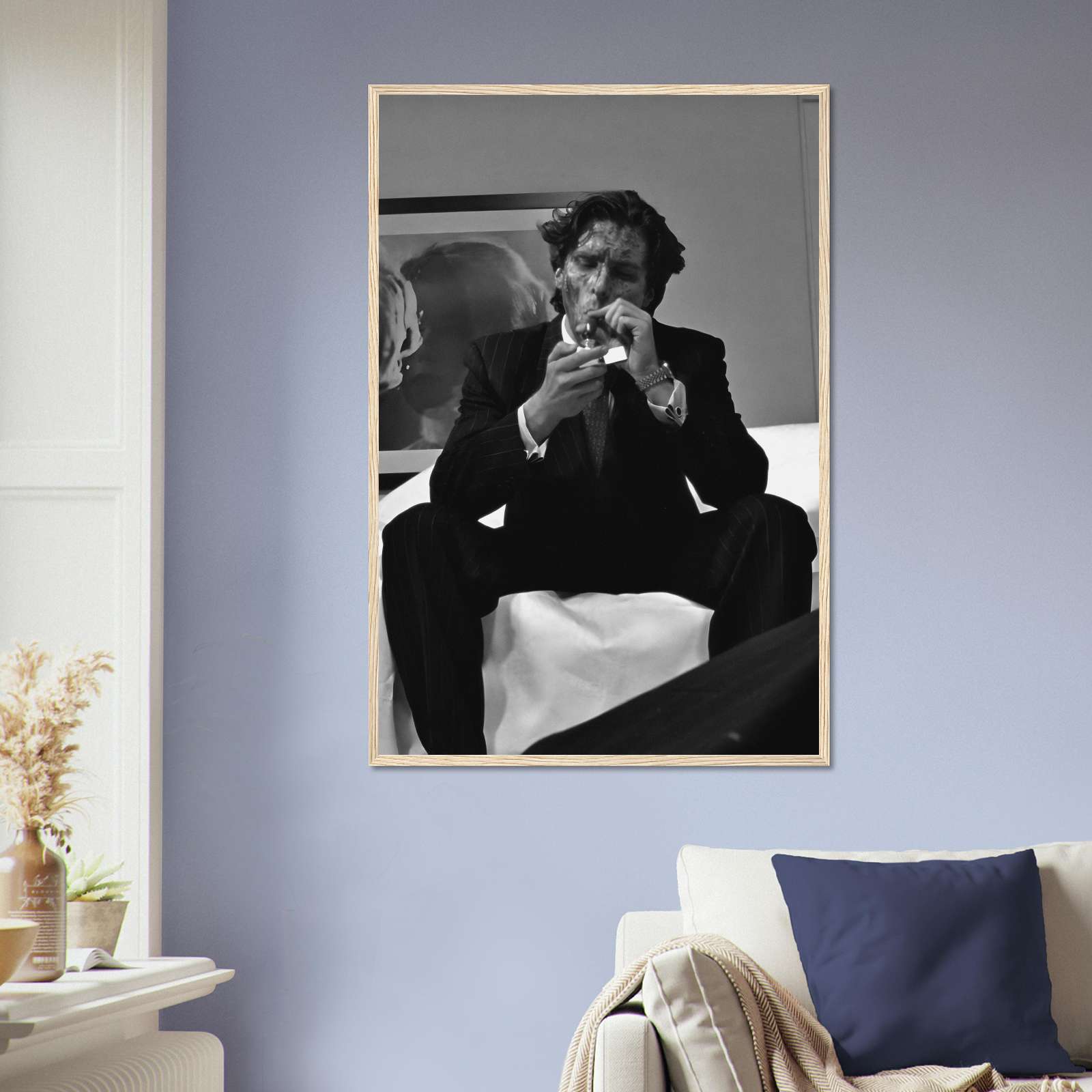 Patrick Bateman Poster, American Psycho Wall Art, Black&White, Full ...