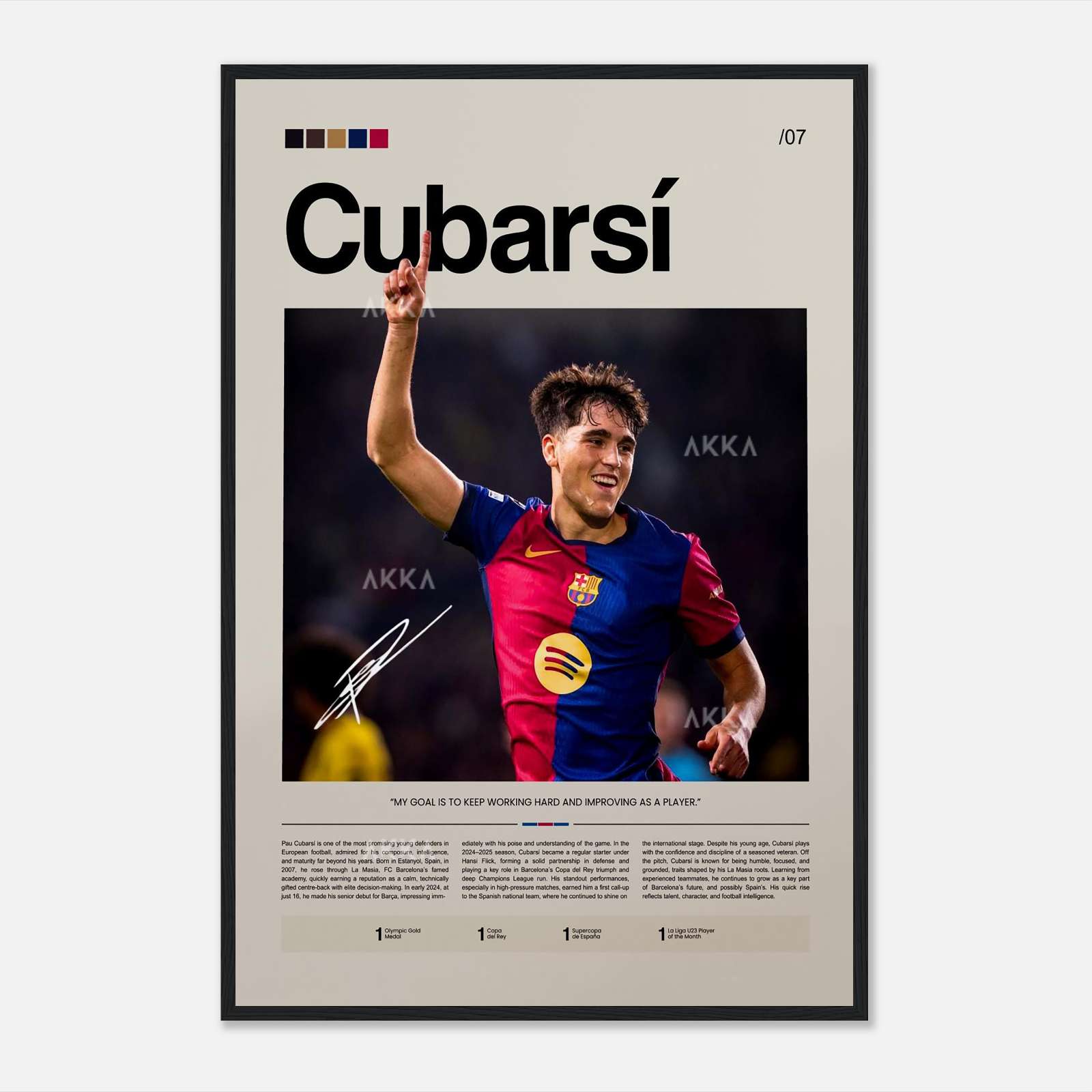 Pau Cubarsi Poster, Sports Poster, Football Player Poster, Full-Size ...