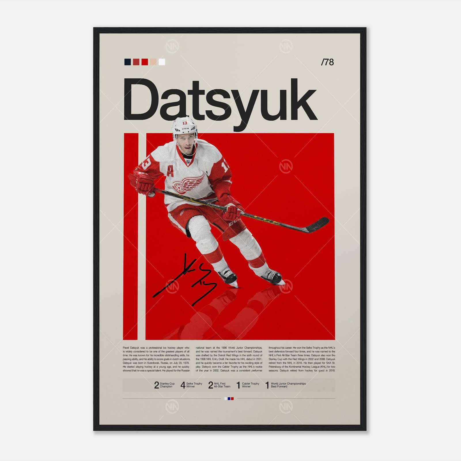 Pavel Datsyuk Poster, Hockey Poster, Sports Poster, Full-Size Poster ...