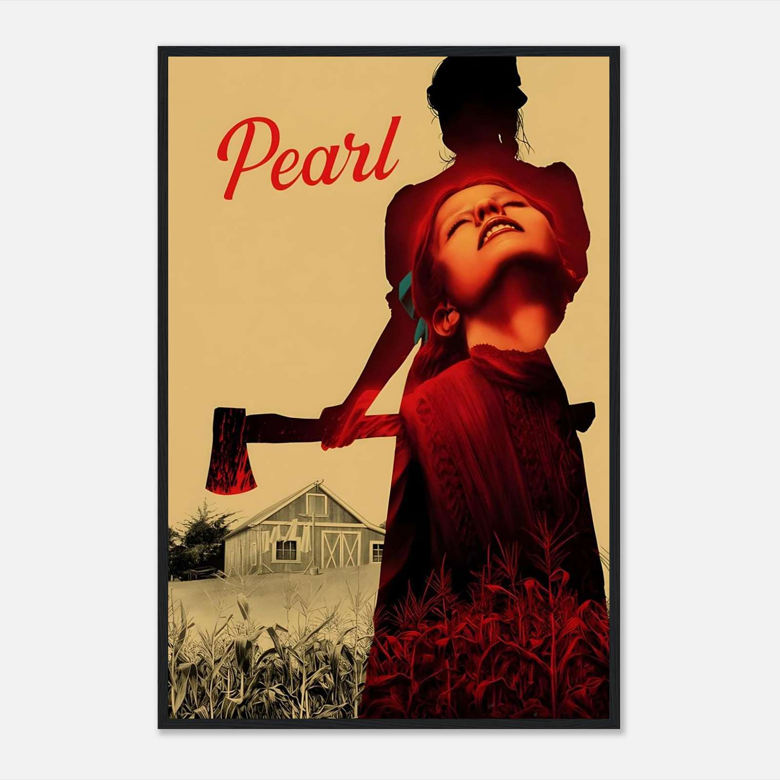 Pearl Movie Poster, Vintage Movie Poster, Horror Movie Poster, Full ...