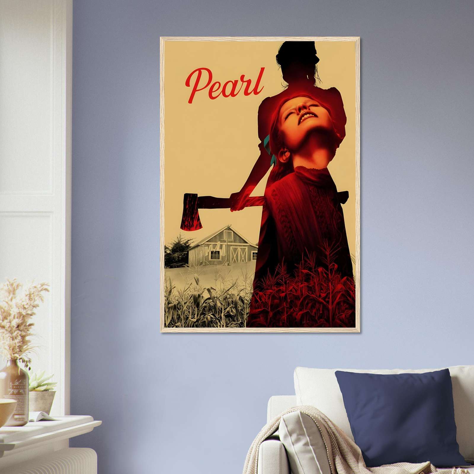 Pearl Movie Poster, Vintage Movie Poster, Horror Movie Poster, Full ...