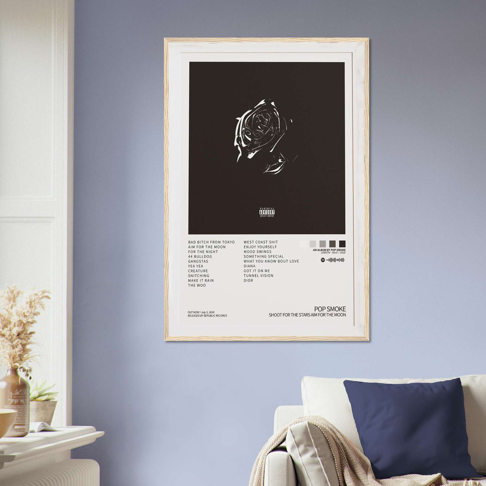 Pop Smoke Poster, Shoot For The Stars Aim For The Moon Poster, Full ...