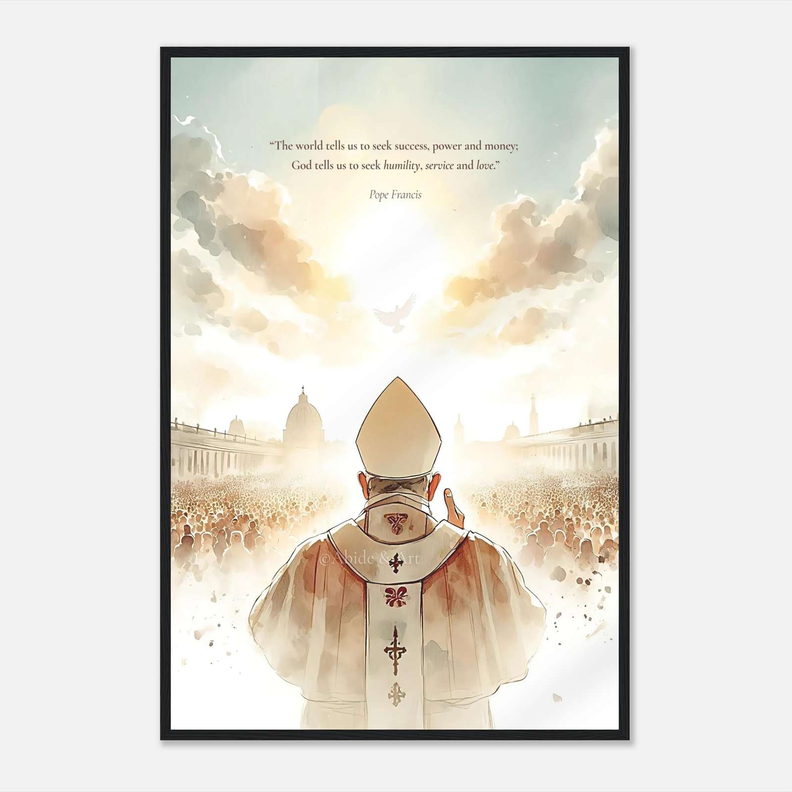 Pope Francis Poster, Pope Francis Memorial Poster 4, Full-Size Poster ...