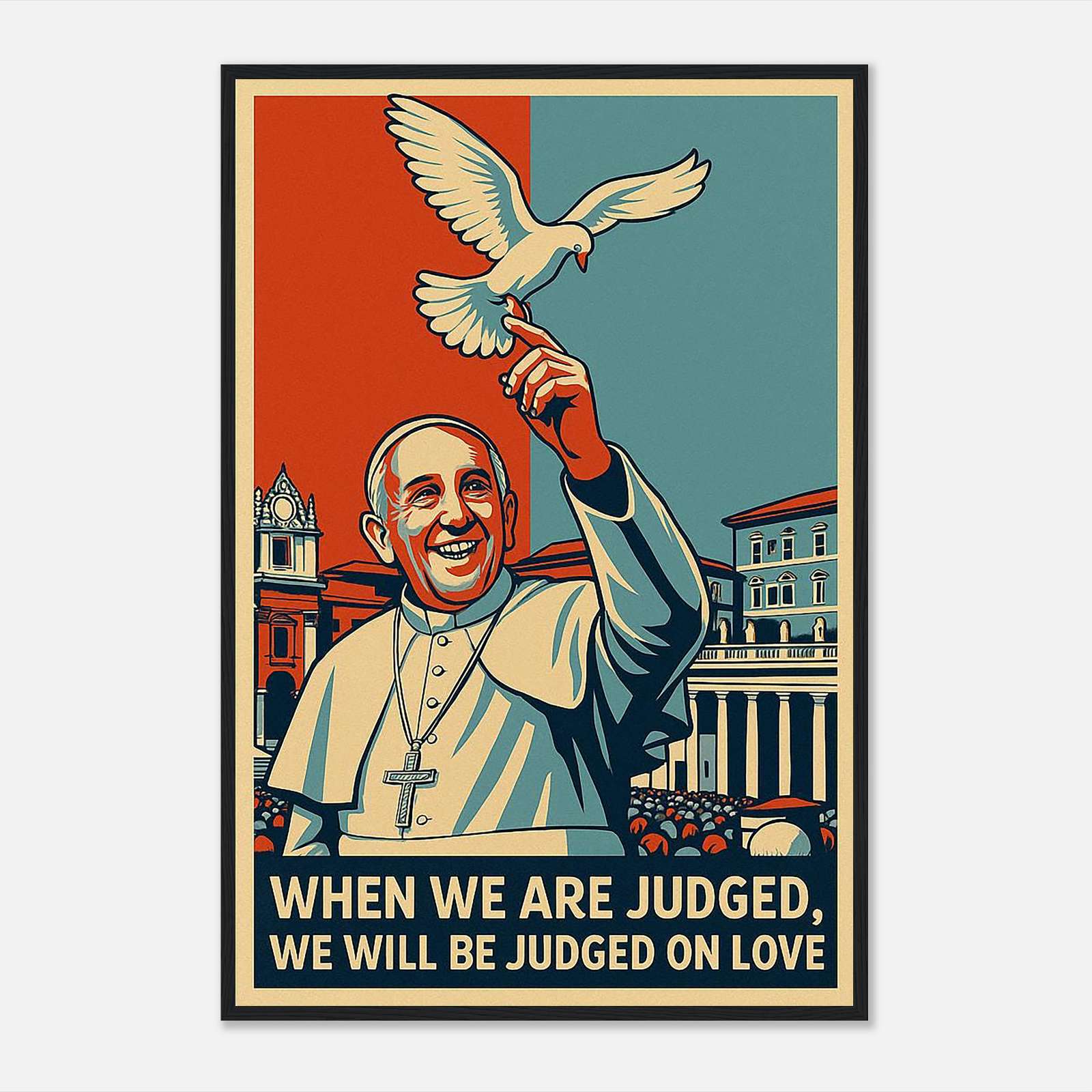 Pope Francis Poster, Pope Francis Memorial Poster, Tribute To The Late ...