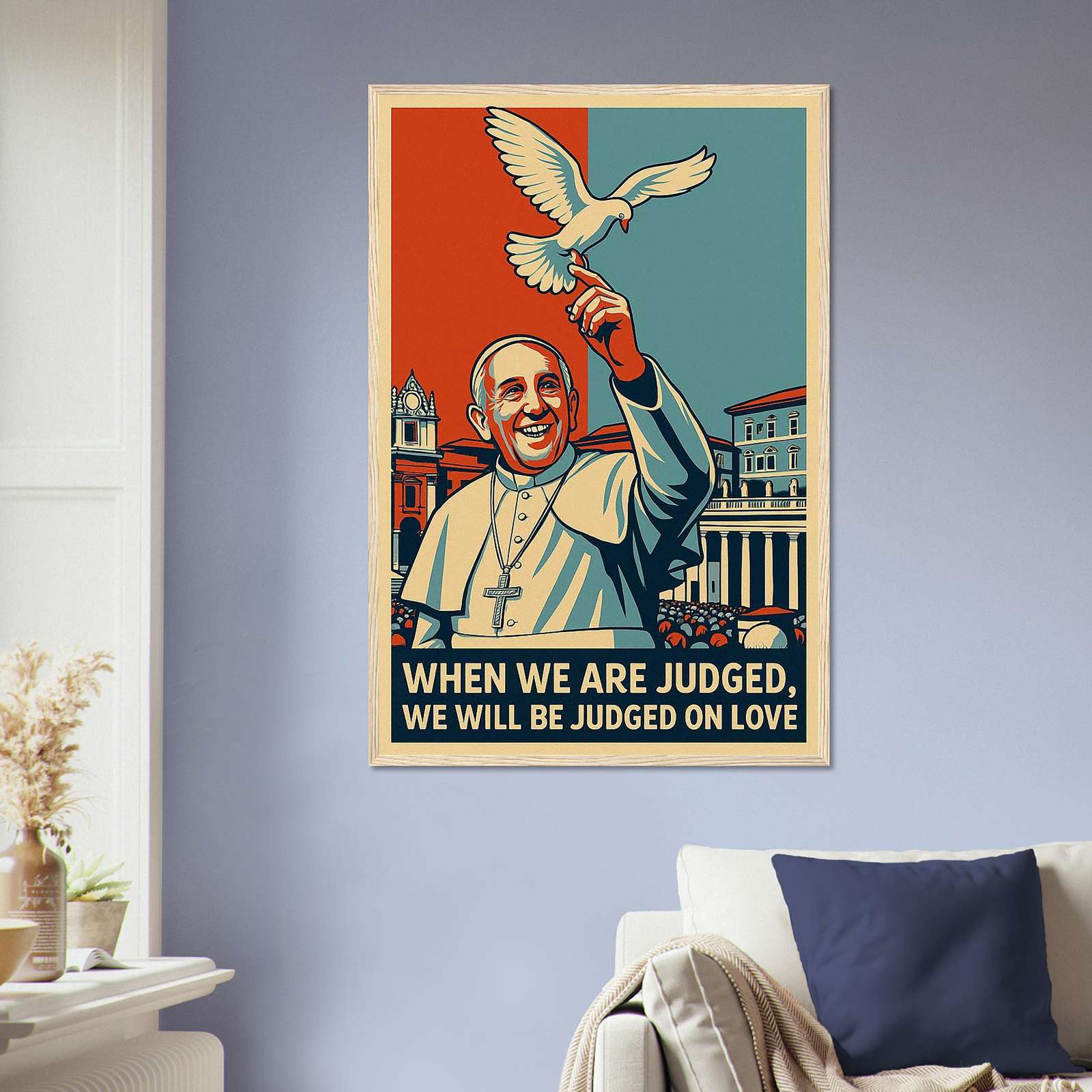 Pope Francis Poster, Pope Francis Memorial Poster, Tribute To The Late ...