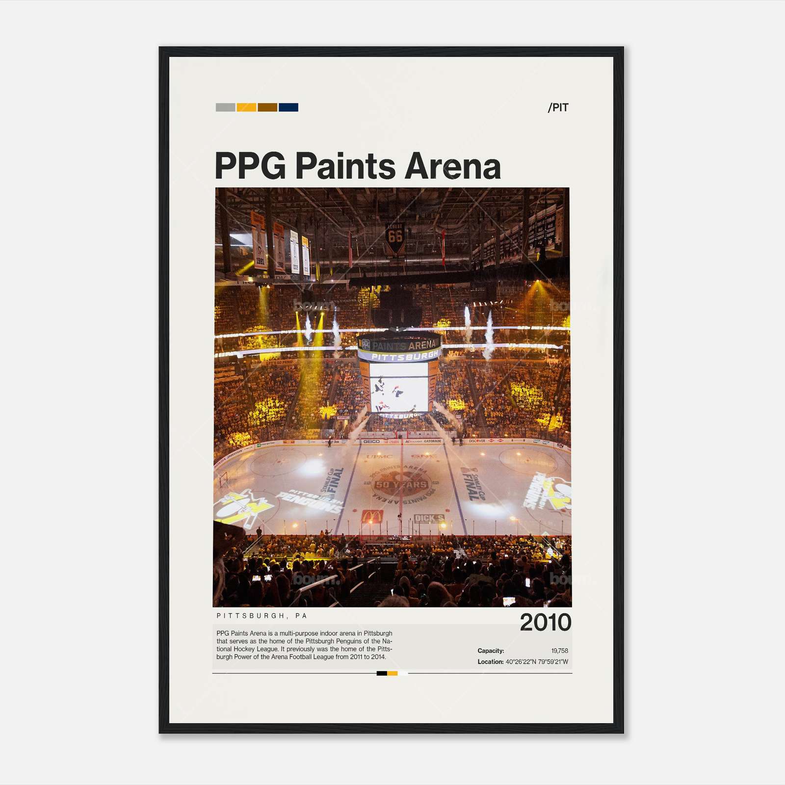 Ppg Paints Arena Poster, Stadium Poster, Sports Poster, Full-Size ...