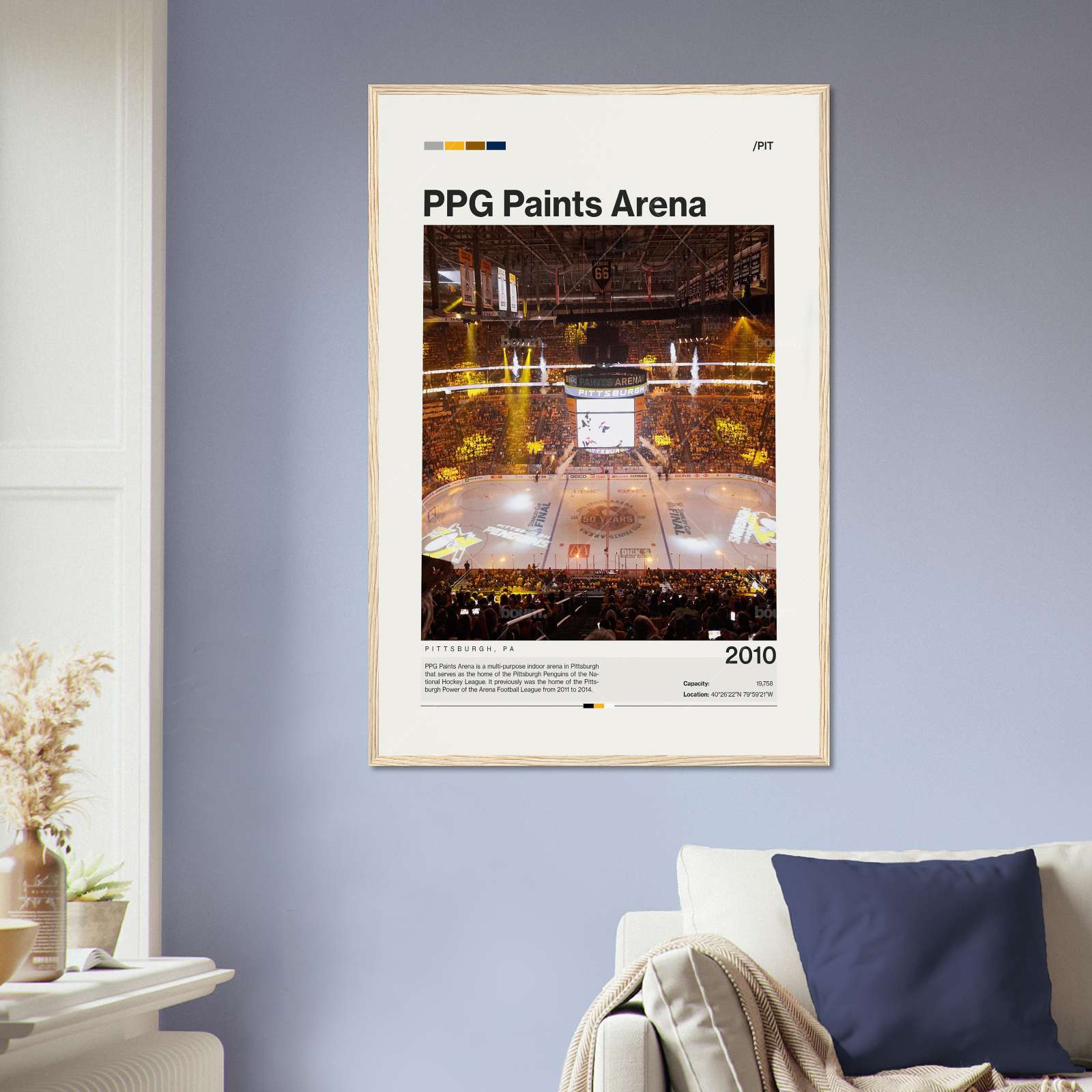 Ppg Paints Arena Poster, Stadium Poster, Sports Poster, Full-Size ...