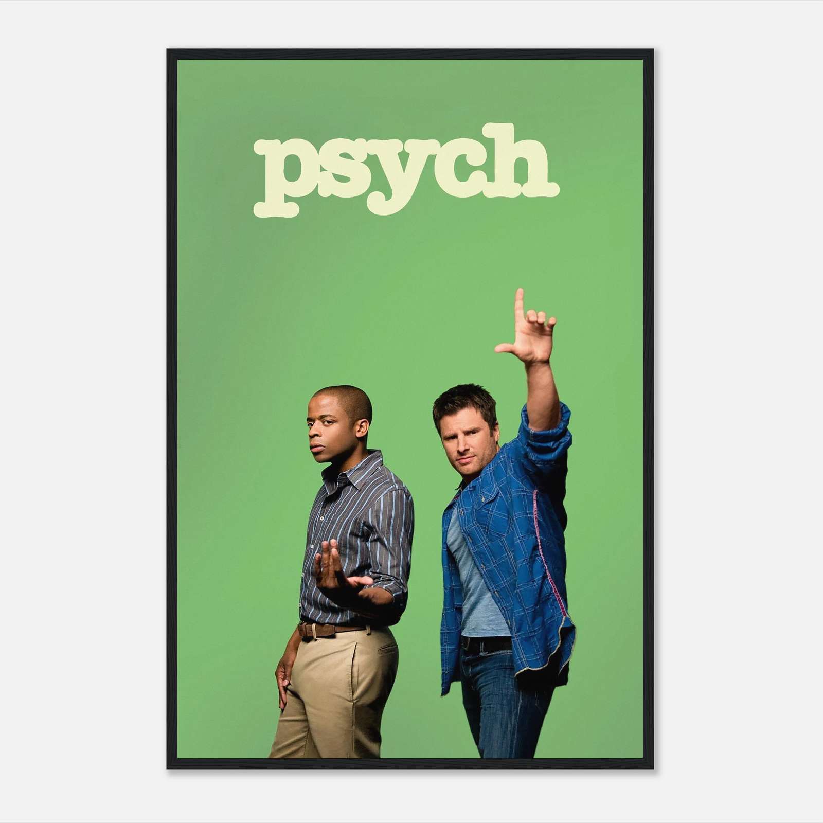 Psych Tv Series Poster, Vintage Film Poster, Shawn Spencer, Gus, James ...