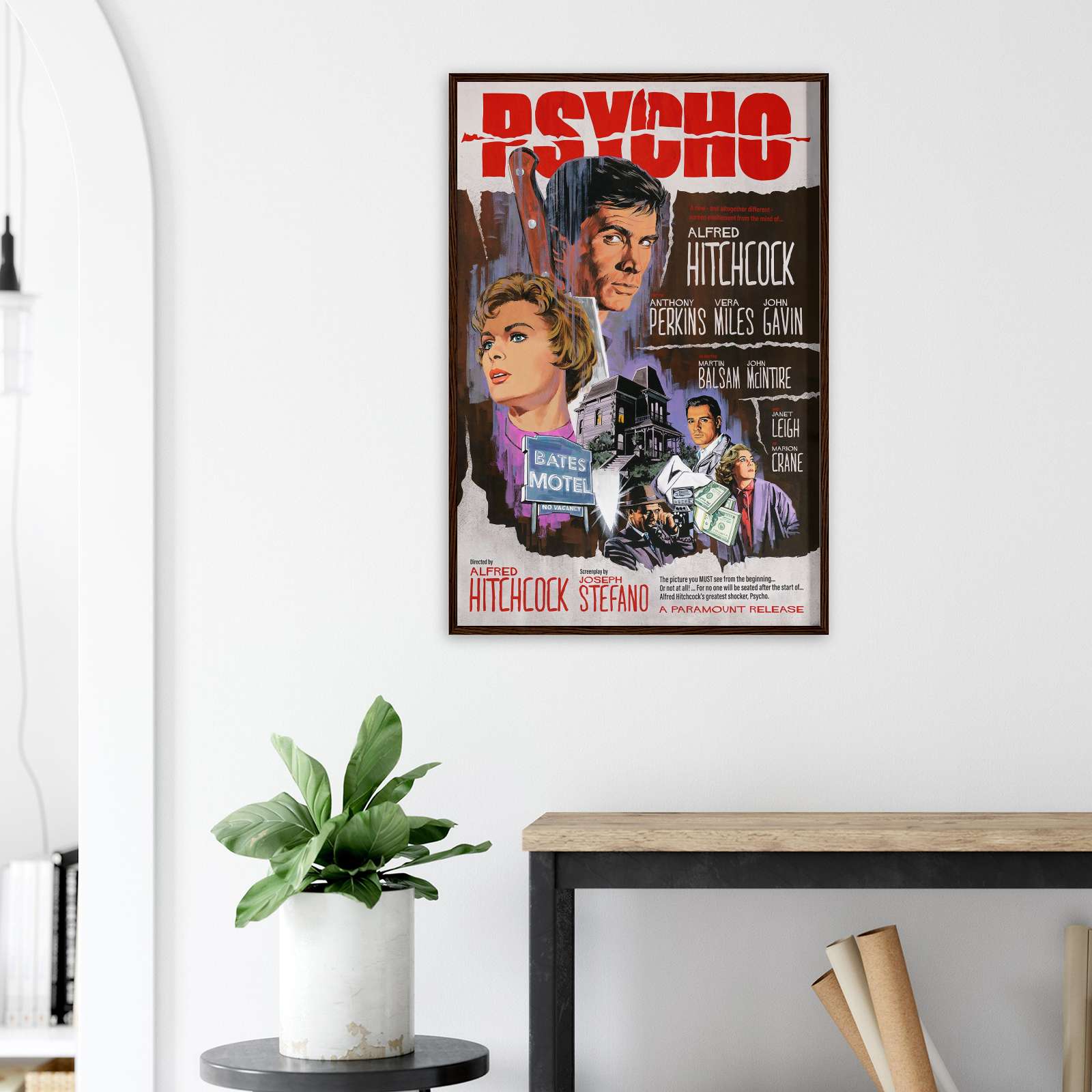 Psycho Movie Poster, Horror Movie Poster, Vintage Movie Poster 1, Full ...