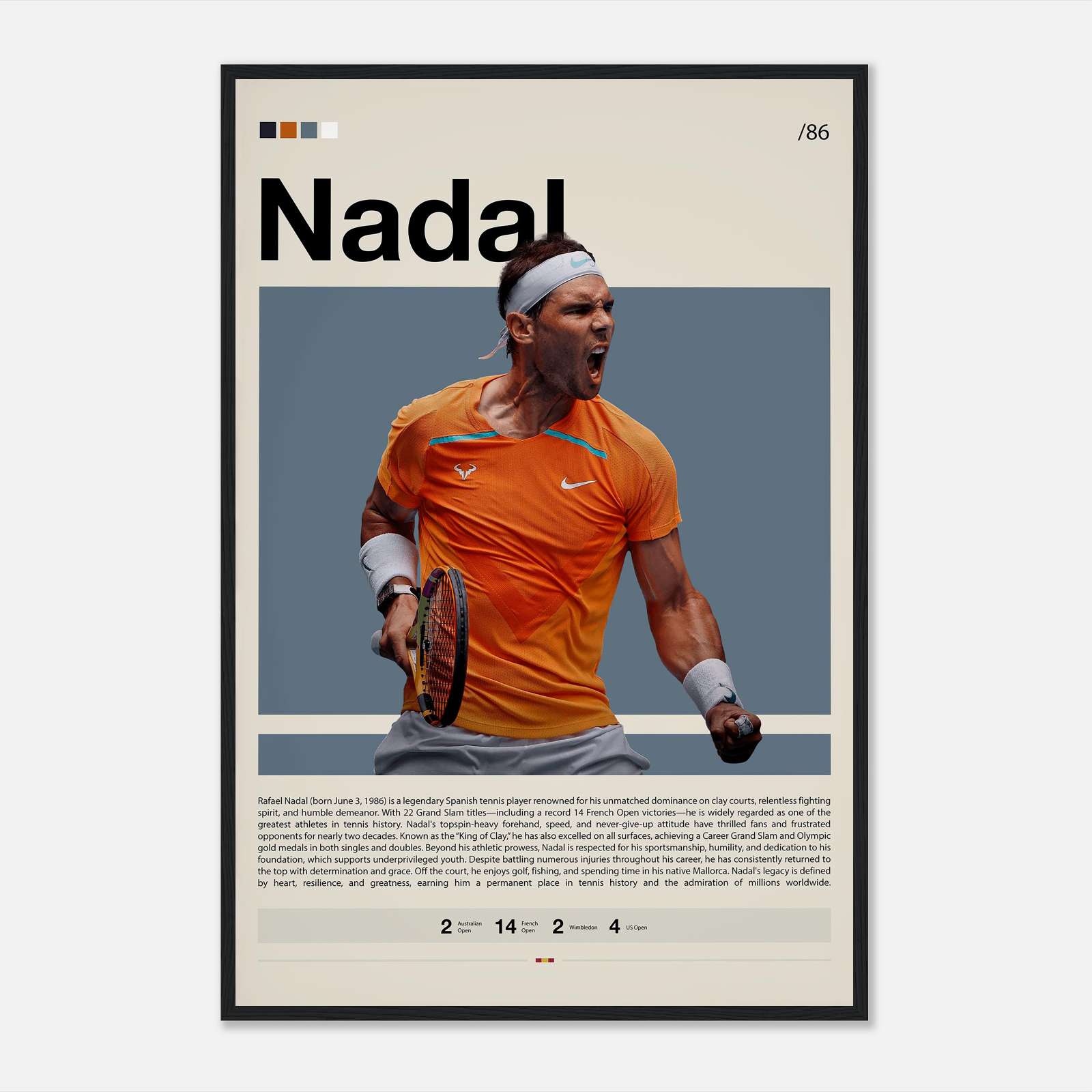 Rafael Nadal Poster, Sports Poster, Tennis Poster, Full-Size Poster ...