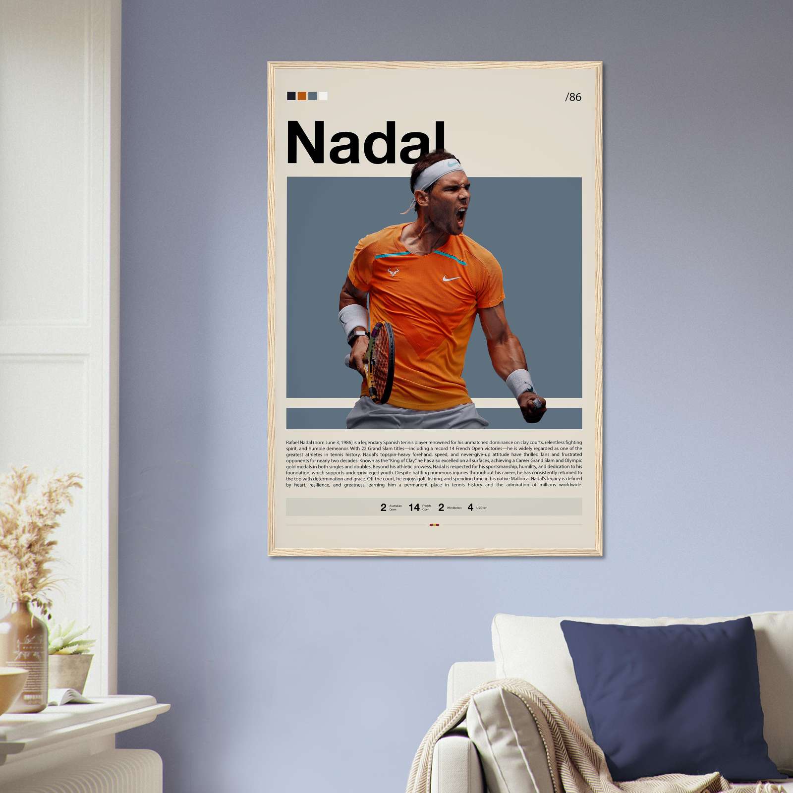 Rafael Nadal Poster, Sports Poster, Tennis Poster, Full-Size Poster ...