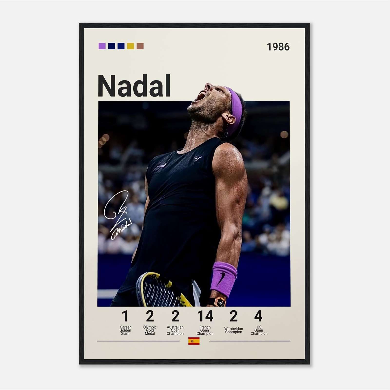 Rafael Nadal Poster, Tennis Poster, Sports Poster, Motivational Poster ...