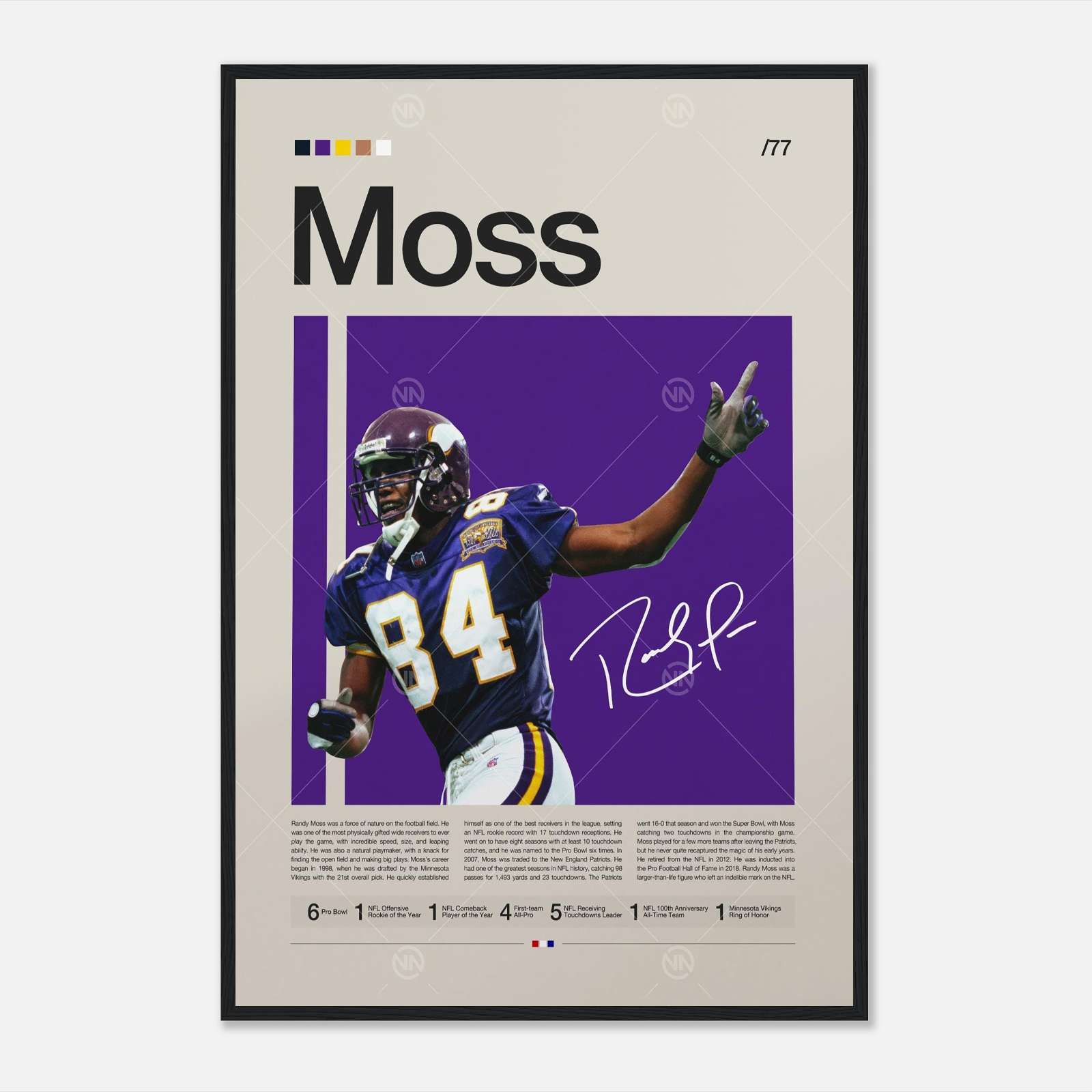 Randy Moss Poster, Football Poster, Sports Poster, Sports Bedroom ...