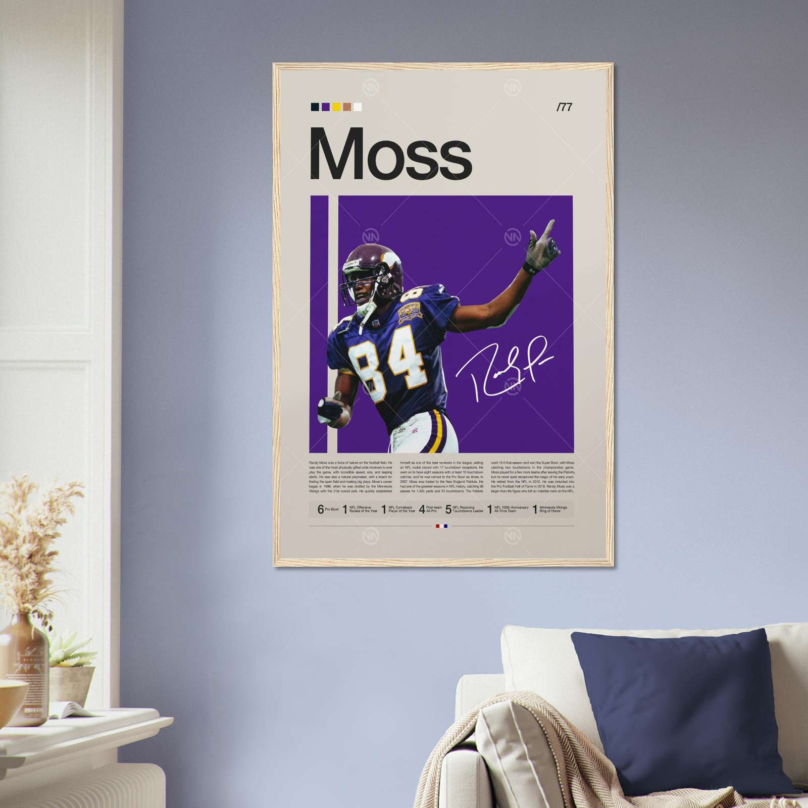 Randy Moss Poster, Football Poster, Sports Poster, Sports Bedroom ...