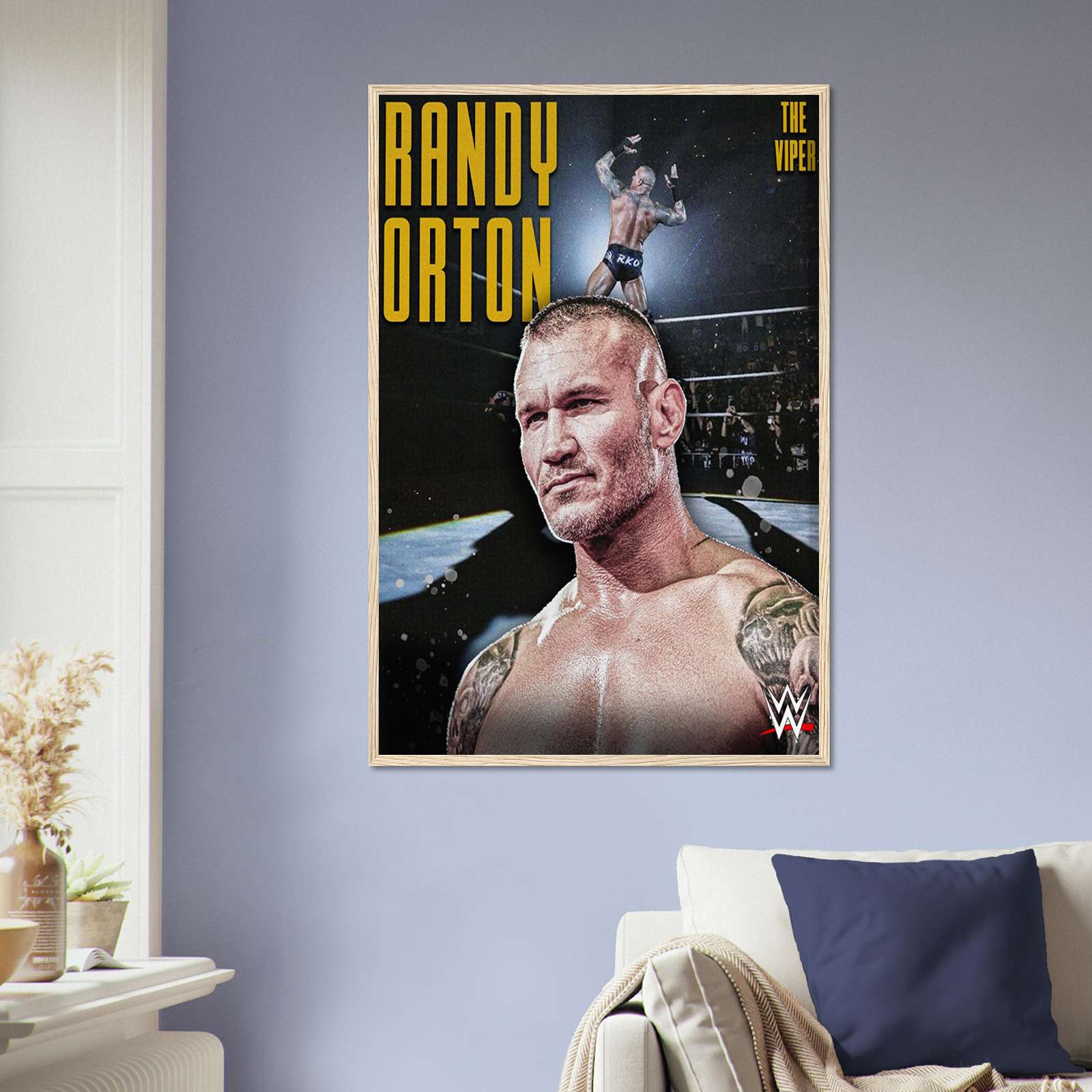 Randy Orton Poster, Wrestling Room Decor, Wrestlemania Artwork, Full ...